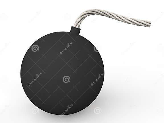 3d black spherical bomb stock illustration. Illustration of terrorism ...