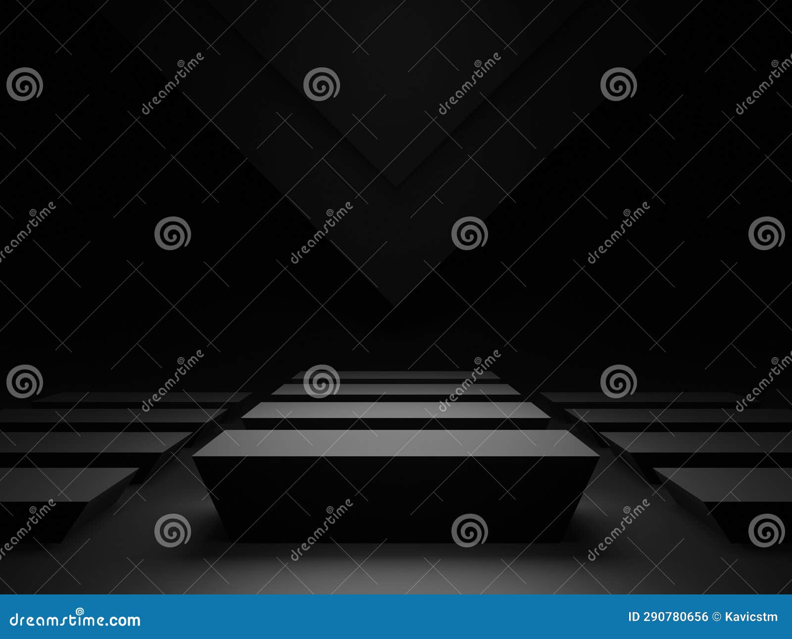3D Black Step Background. Black Stair Stock Illustration - Illustration ...