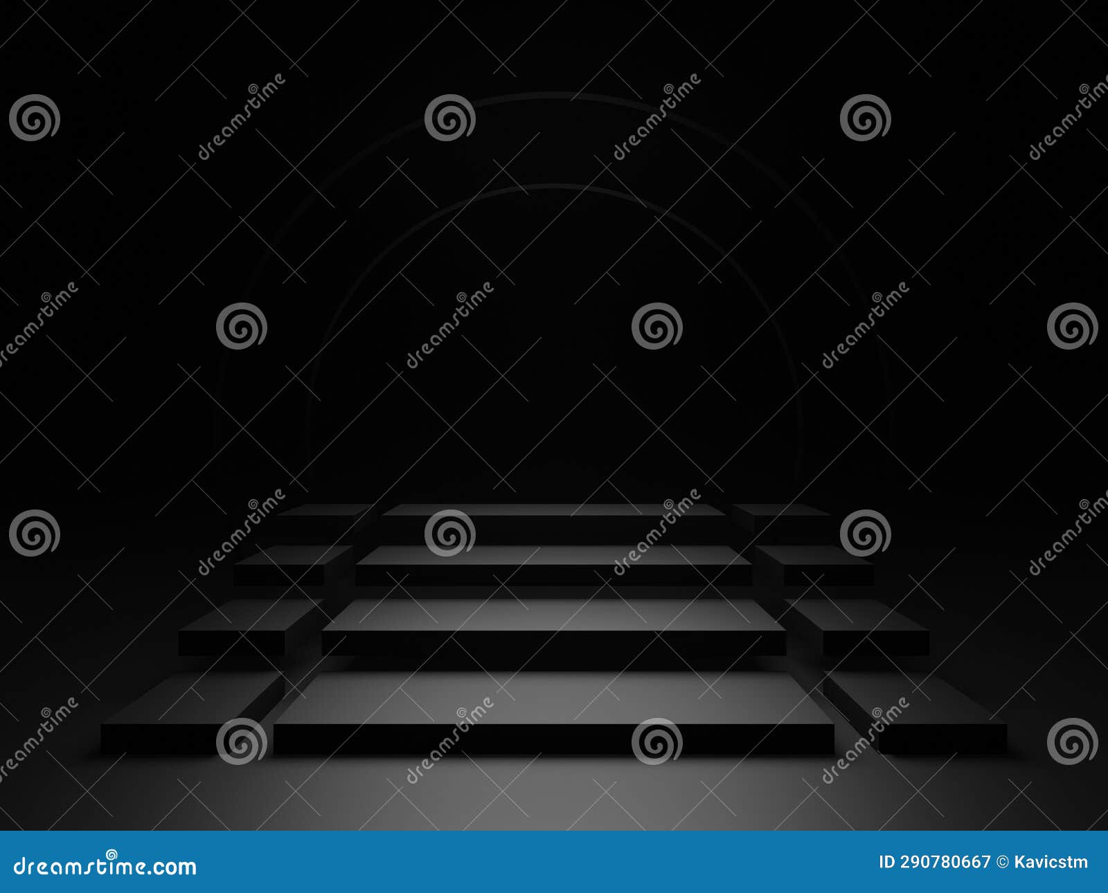 3D Black Step Background. Black Stair Stock Illustration - Illustration ...