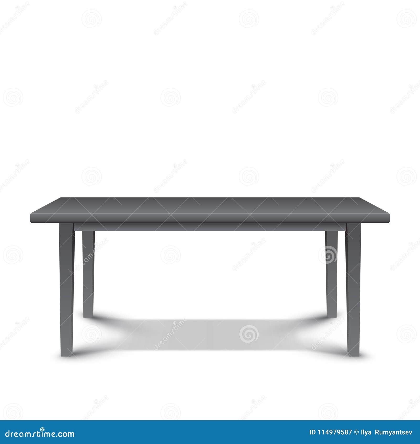 3d Black Table Template with Realistic Shadow Stock Vector ...