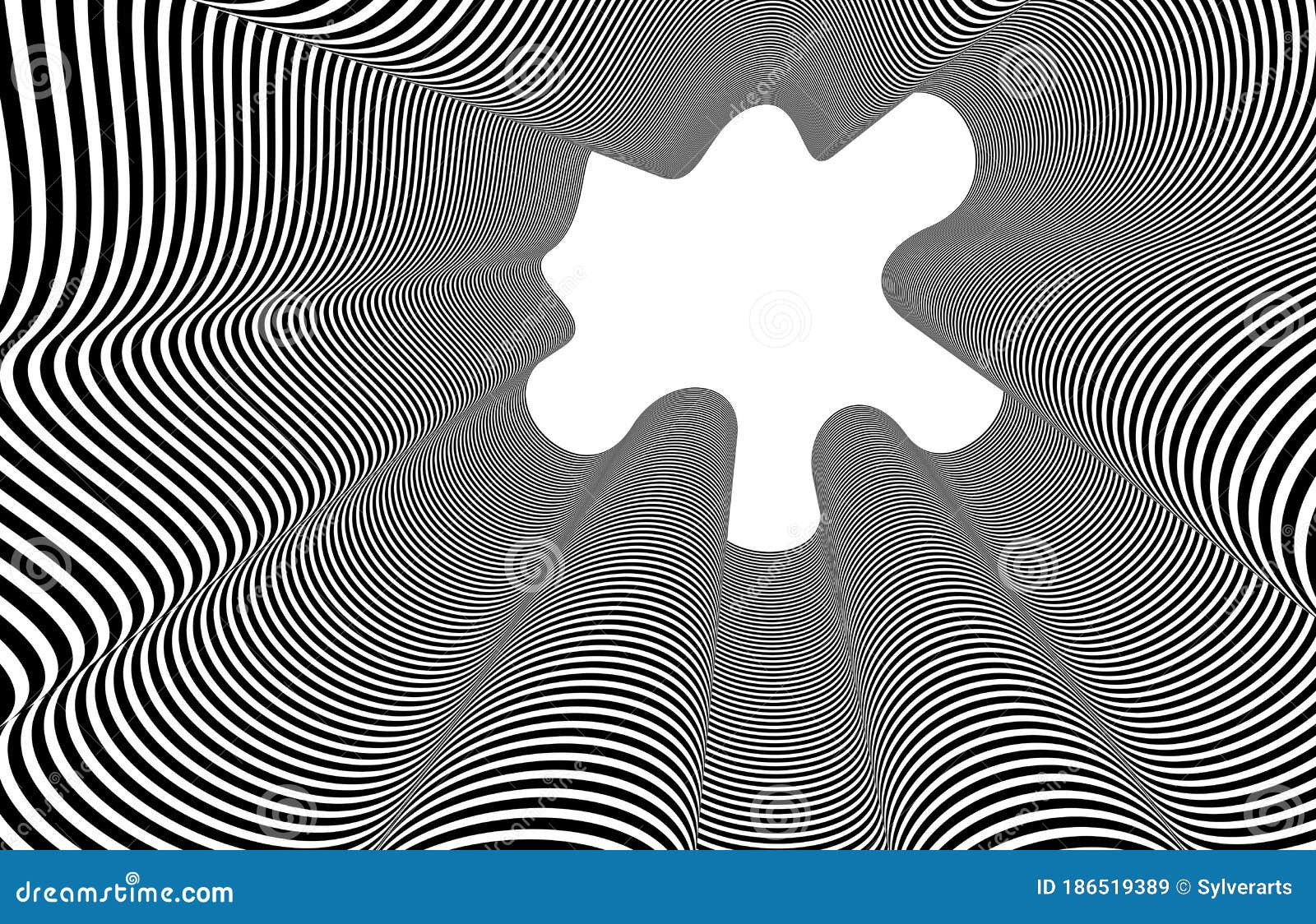3D Black And White Lines In Perspective Abstract Vector Background ...