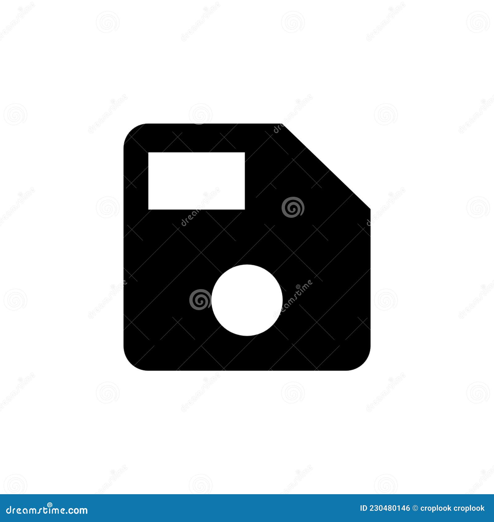 2D Black and White Save Icon Stock Illustration - Illustration of logo ...
