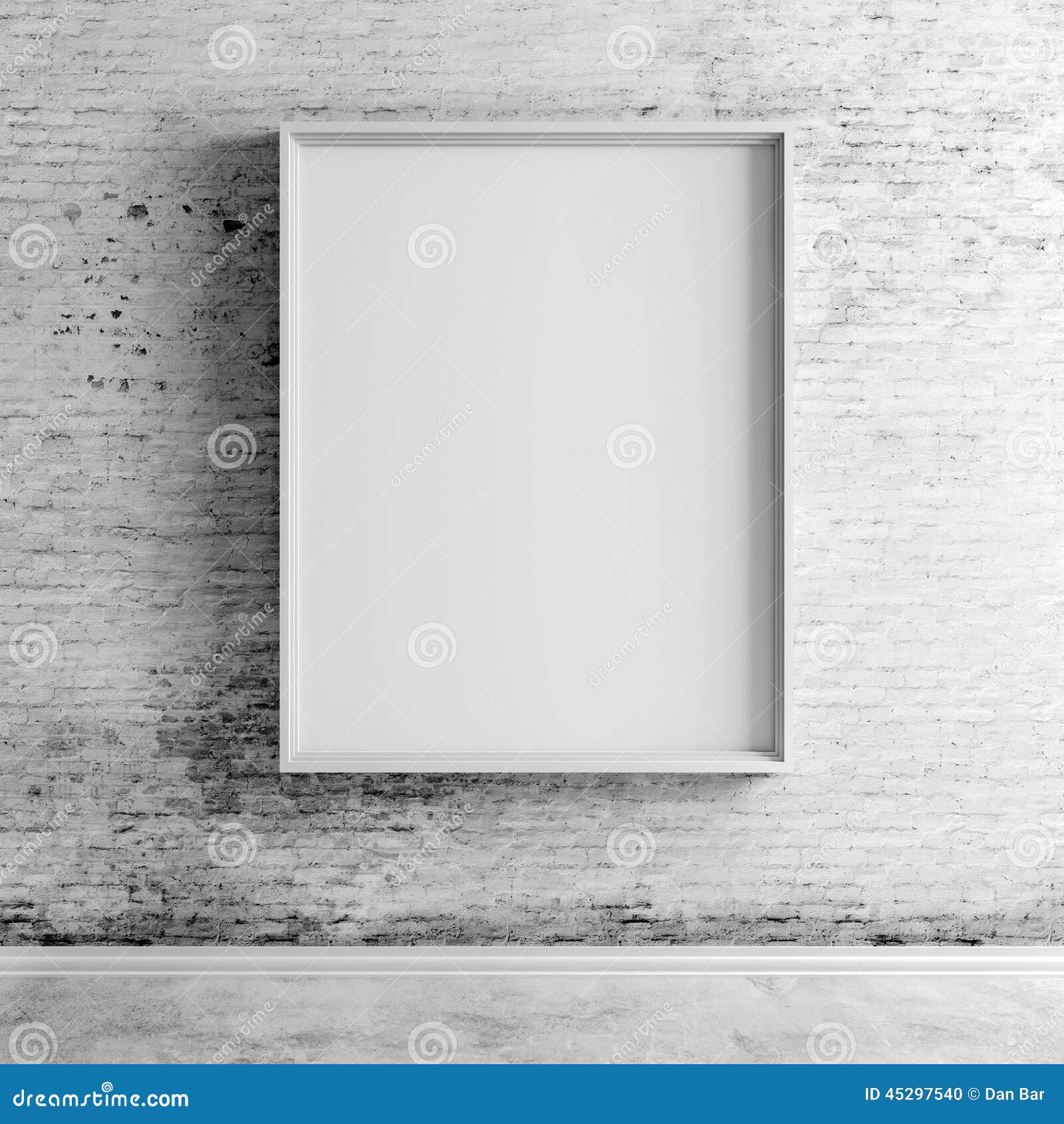 3d Blank Boards On Vintage Brick Wall Stock Photography | CartoonDealer ...