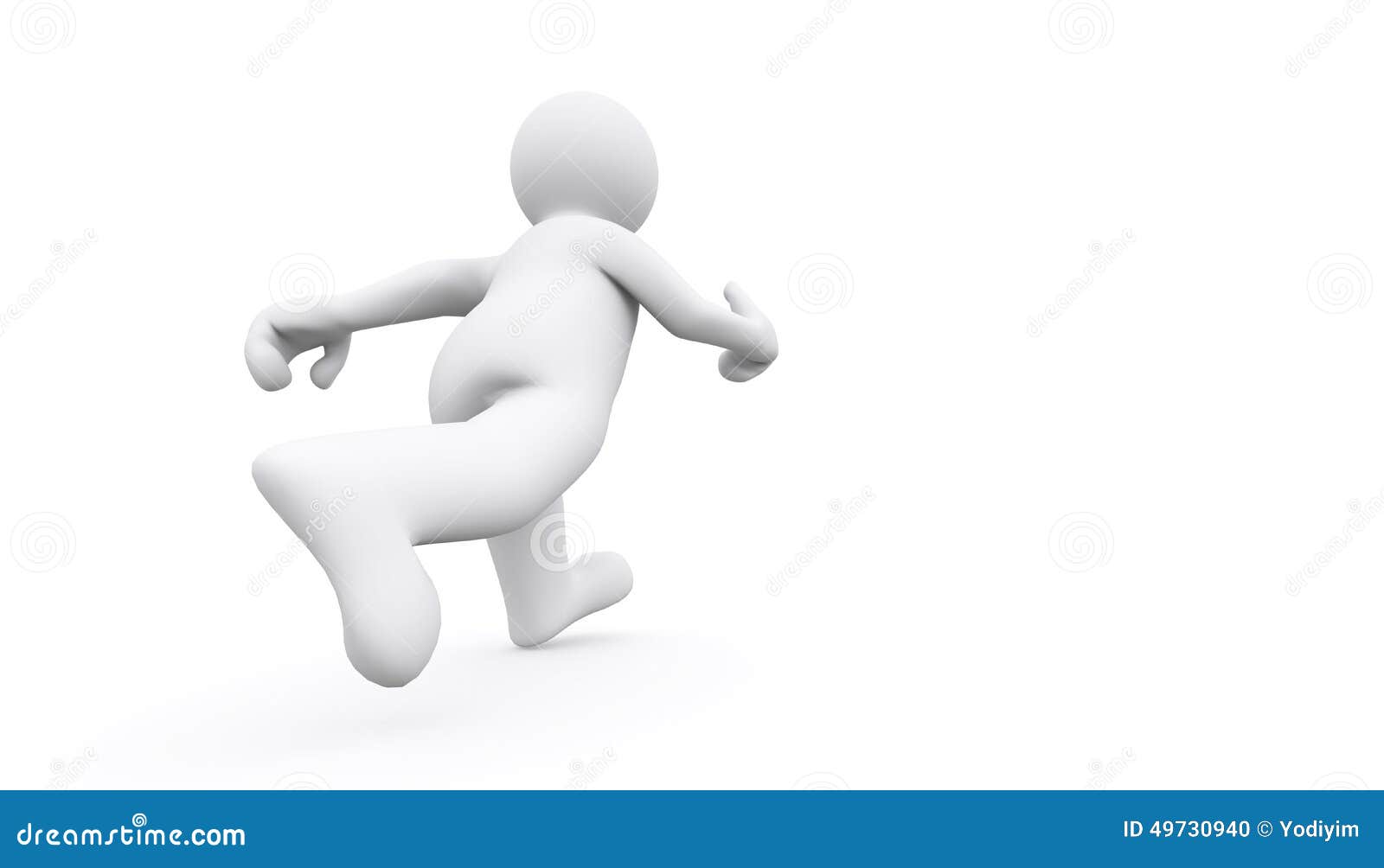 3d Blank Figure Walking Forward with Clipping Path. Stock Illustration ...