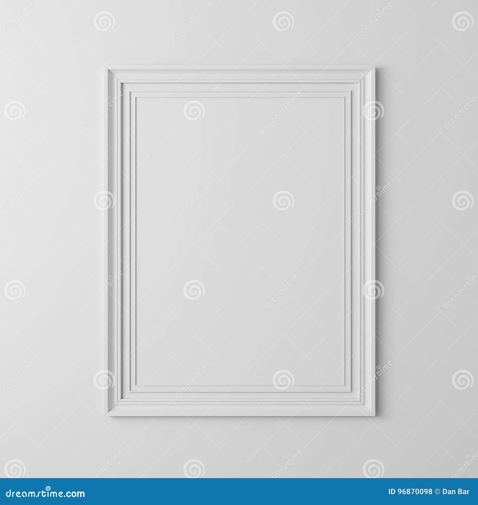 3d blank frame poster stock illustration. Illustration of object - 96870098
