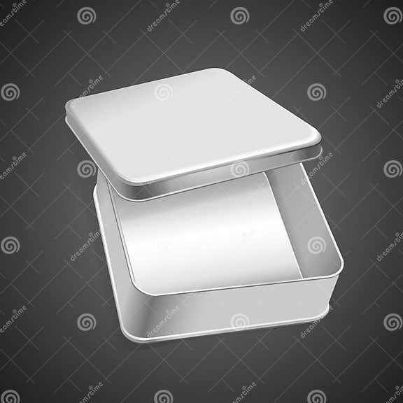3d Blank Metal Box Template Stock Vector - Illustration of container ...