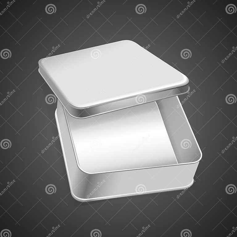 3d Blank Metal Box Template Stock Vector - Illustration of container ...