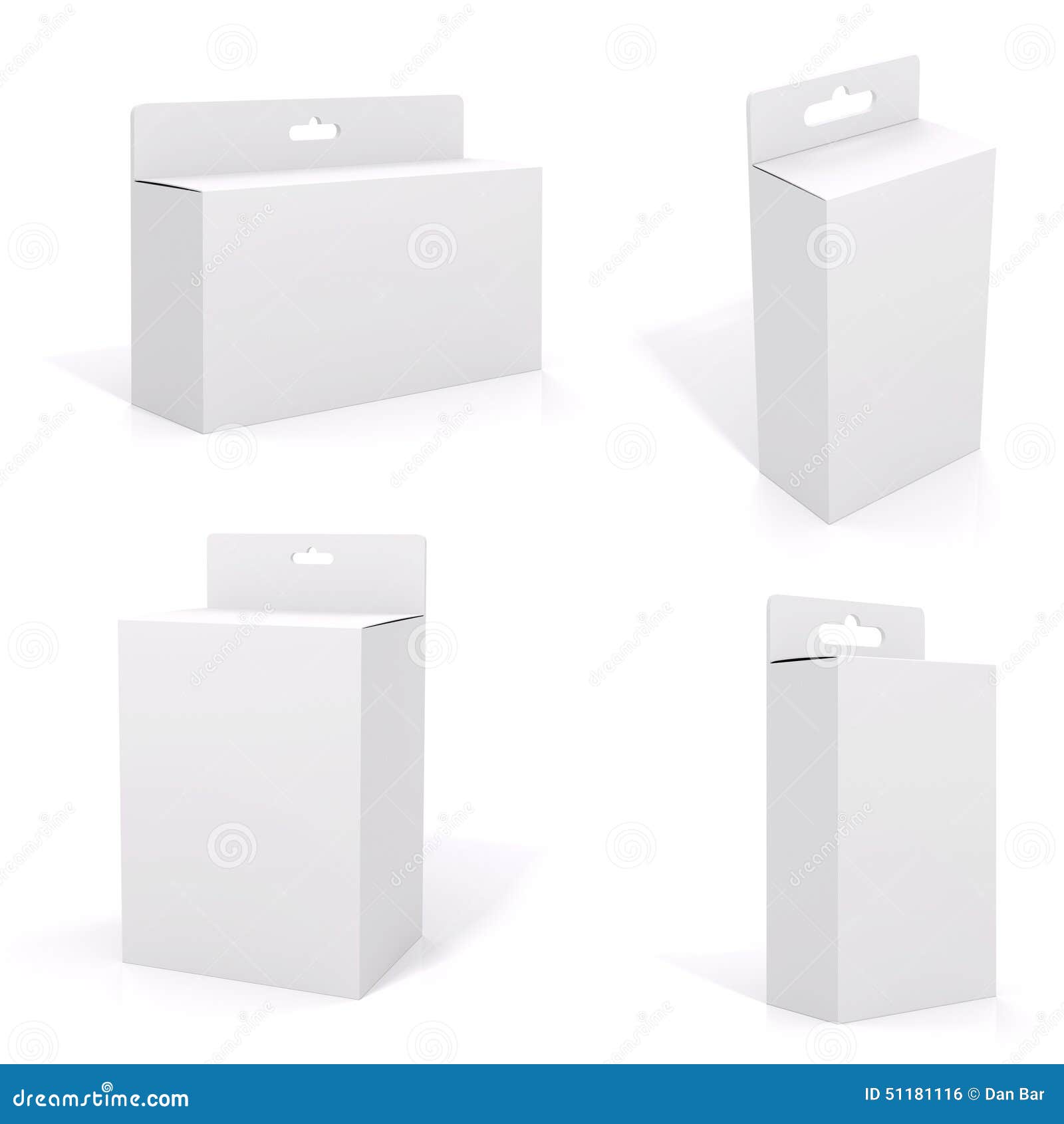 3d Blank Product Package Box Stock Illustration - Illustration of blank ...