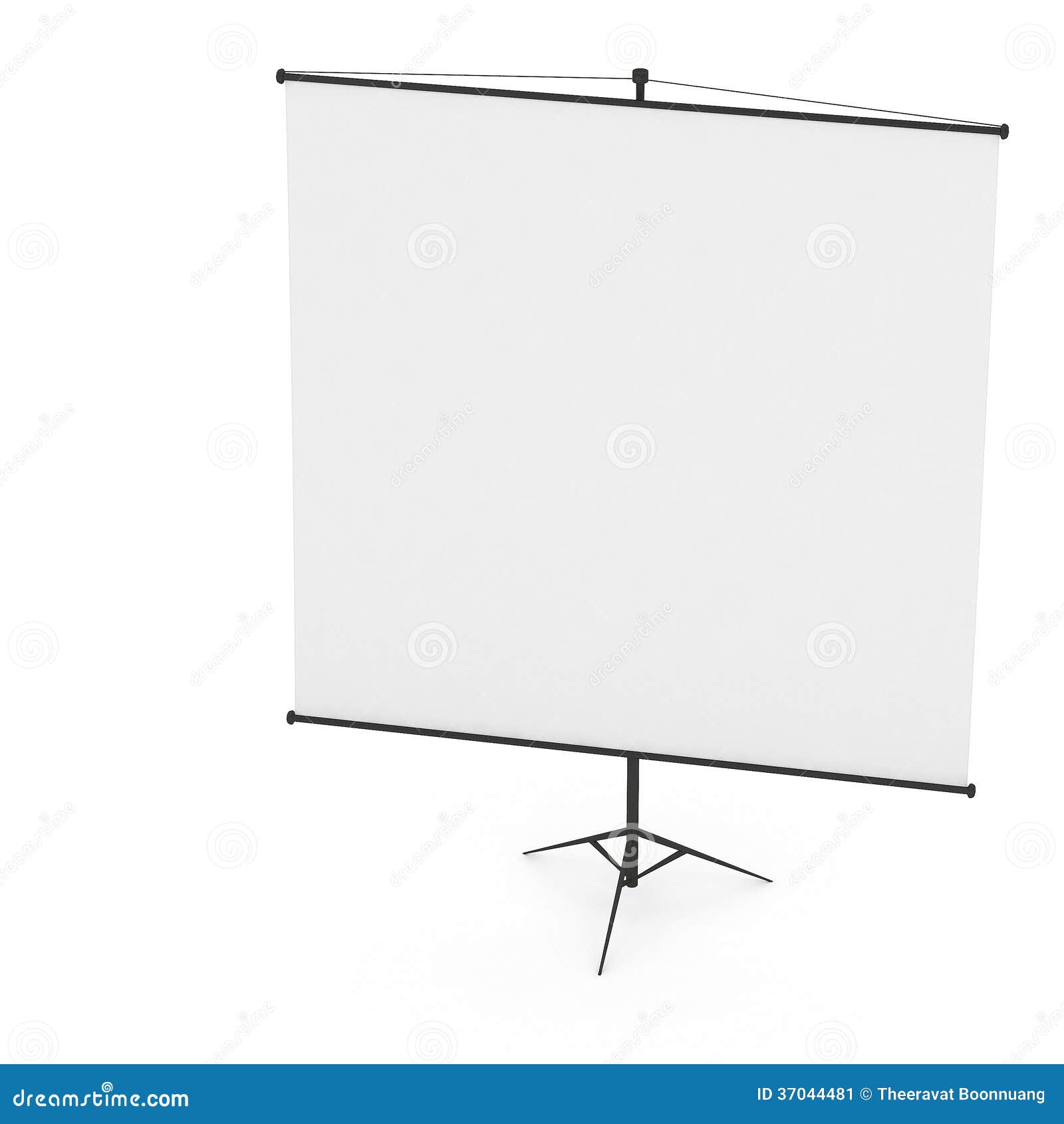 3d Blank Projection screen stock illustration. Illustration of ...