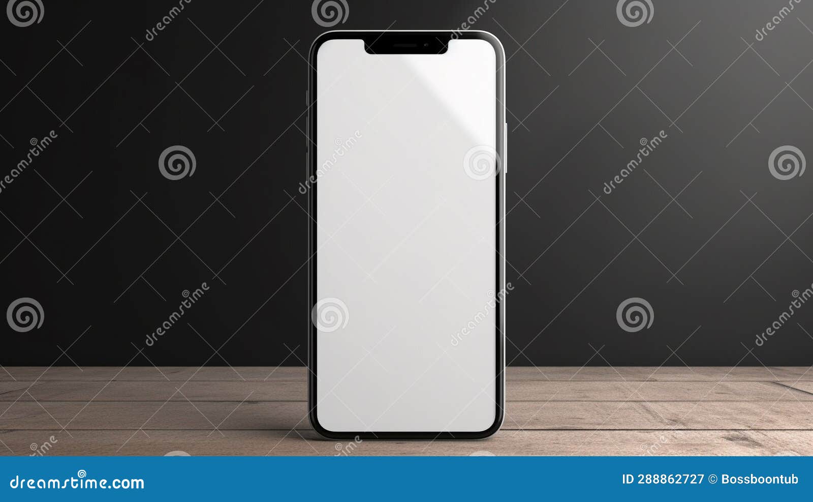 3d Blank Screen Smartphone Mockup. Generative AI Stock Image - Image of ...