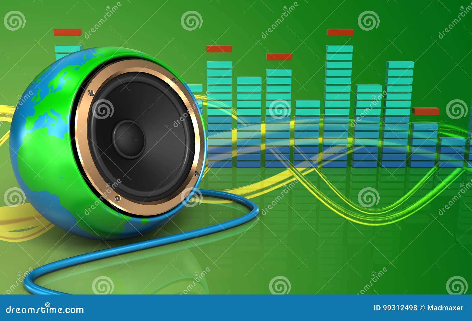 3d blank spectrum stock illustration. Illustration of equipment - 99312498