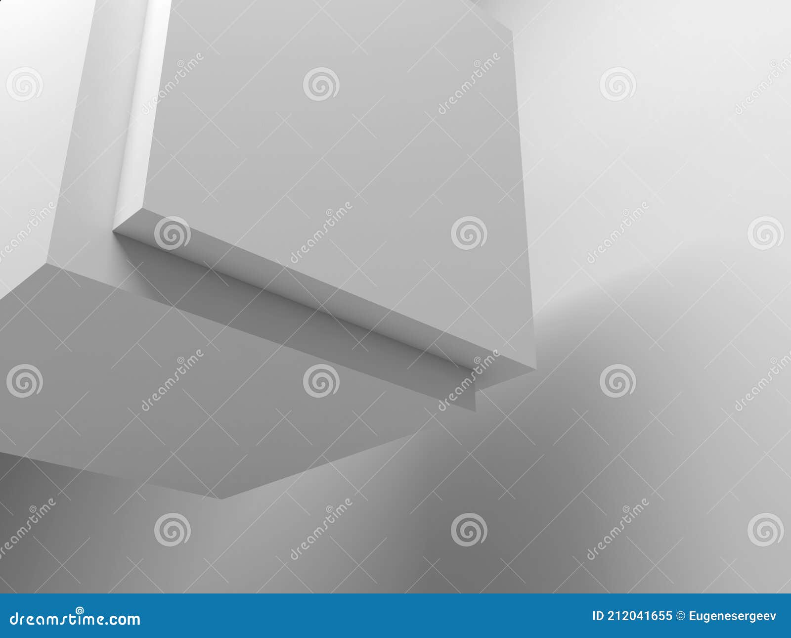 3d Blank White Box Corner with Soft Shadow Stock Illustration ...