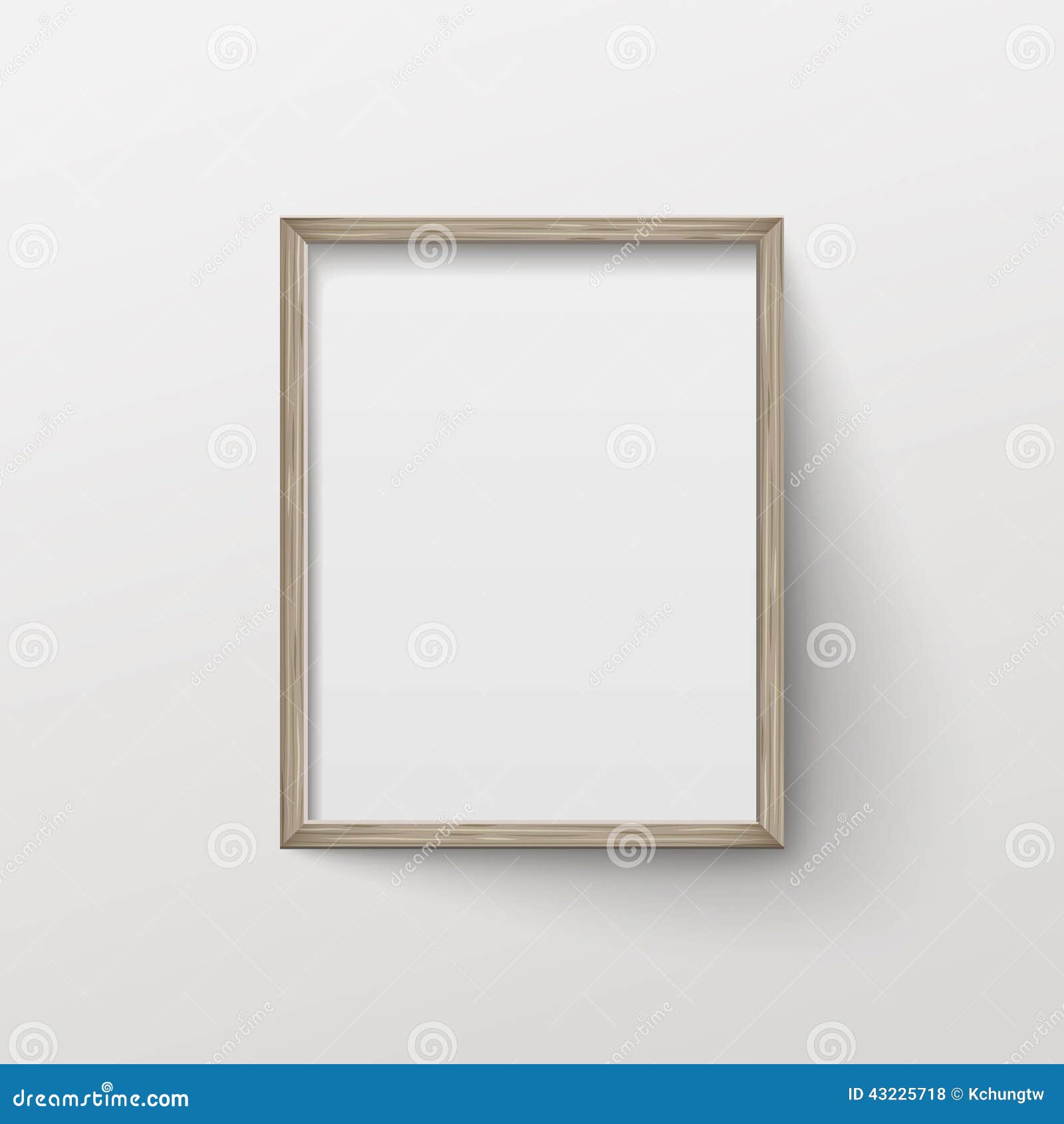 3d Blank Wooden Frame Template Stock Vector - Illustration of show ...