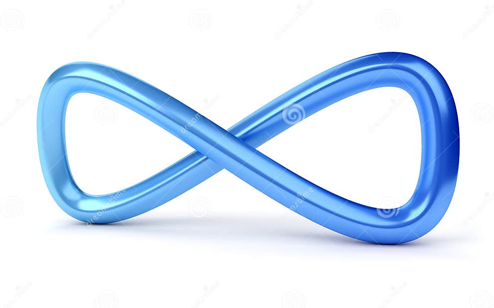 3d Blauw Oneindigheidssymbool Stock Illustratie - Illustration of ...