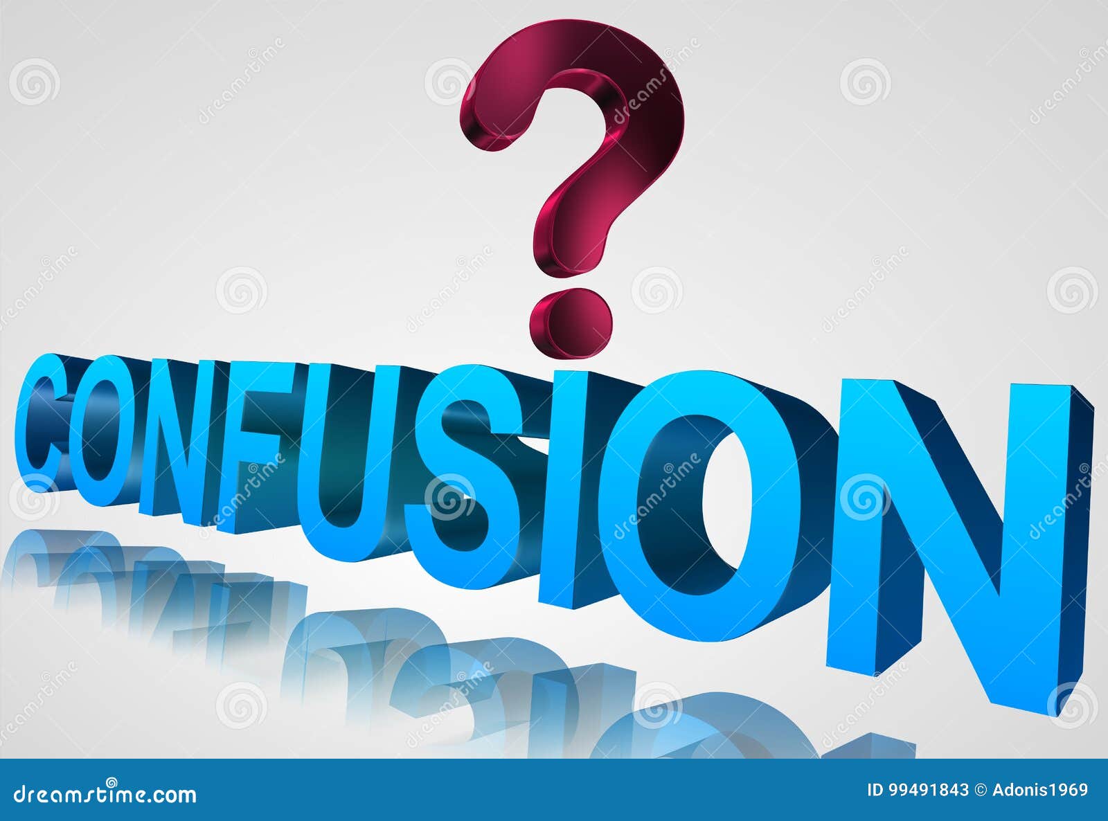 Confusion stock illustration. Illustration of reflecting - 99491843