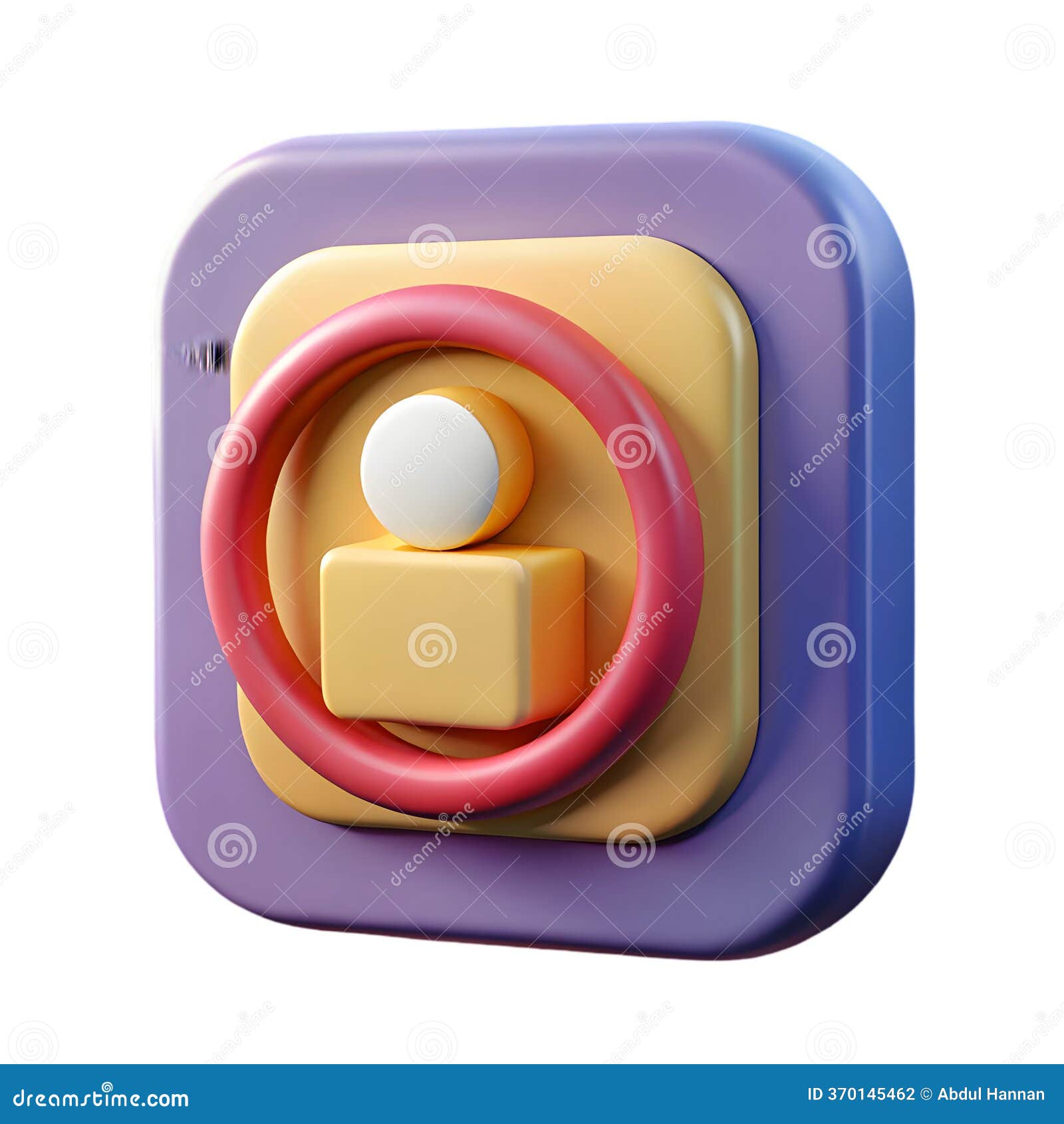 3D Blocked User Icon. Block Profile Icon. Stop Group. Prohibition Sign ...