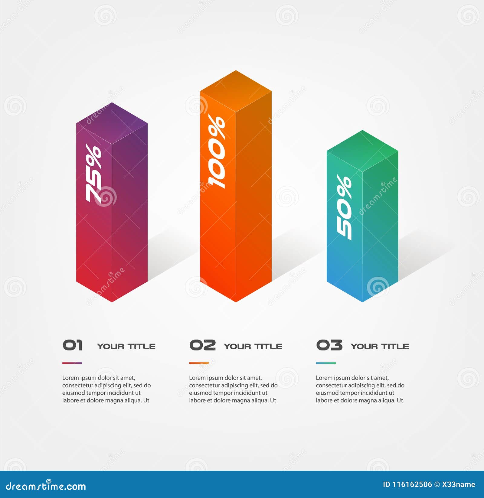 3d Blocks Infographics Step by Step. Element of Chart, Graph, Diagram ...