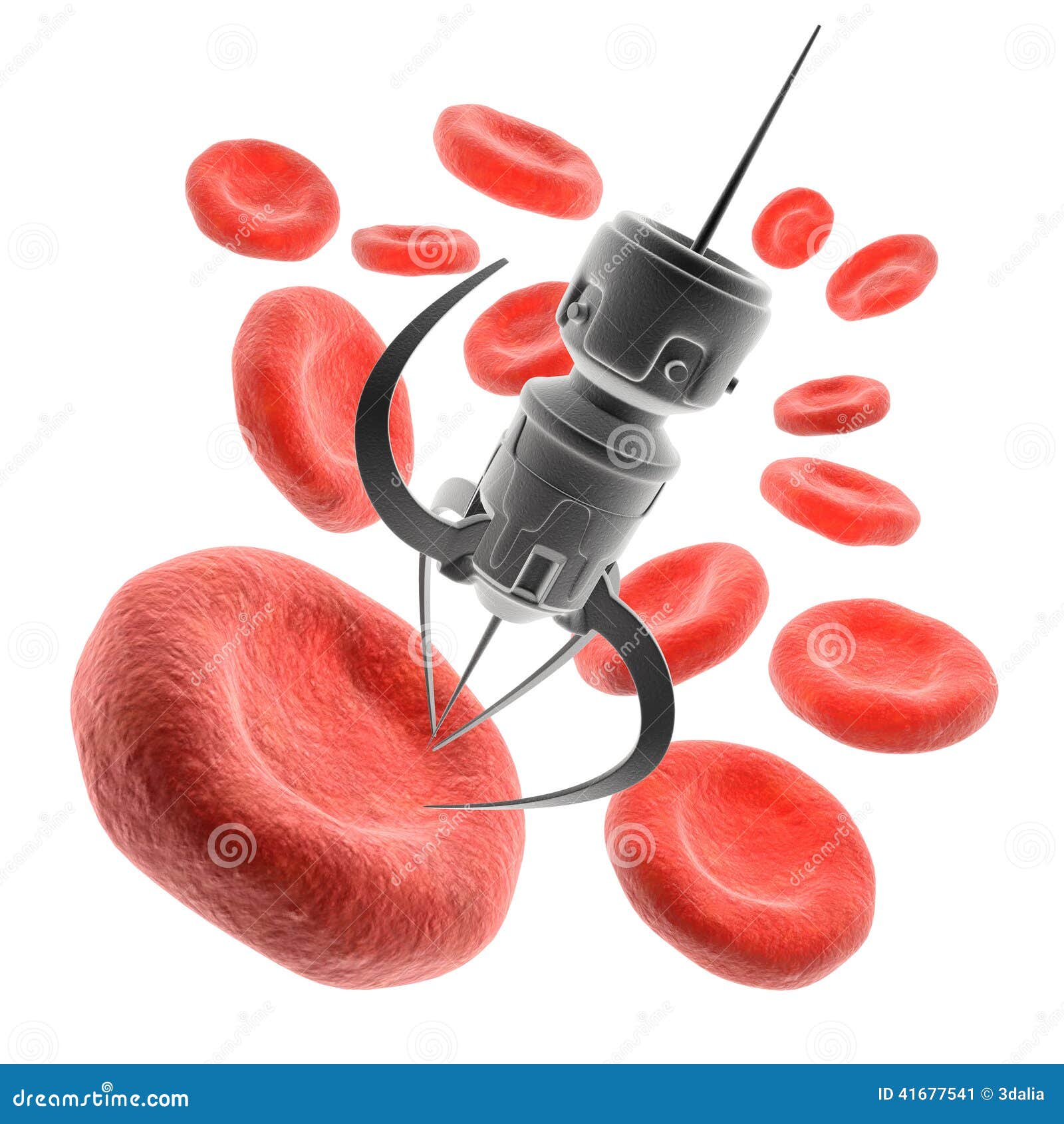 3d Blood Cells Nanotechnology Stock Illustration - Illustration of ...