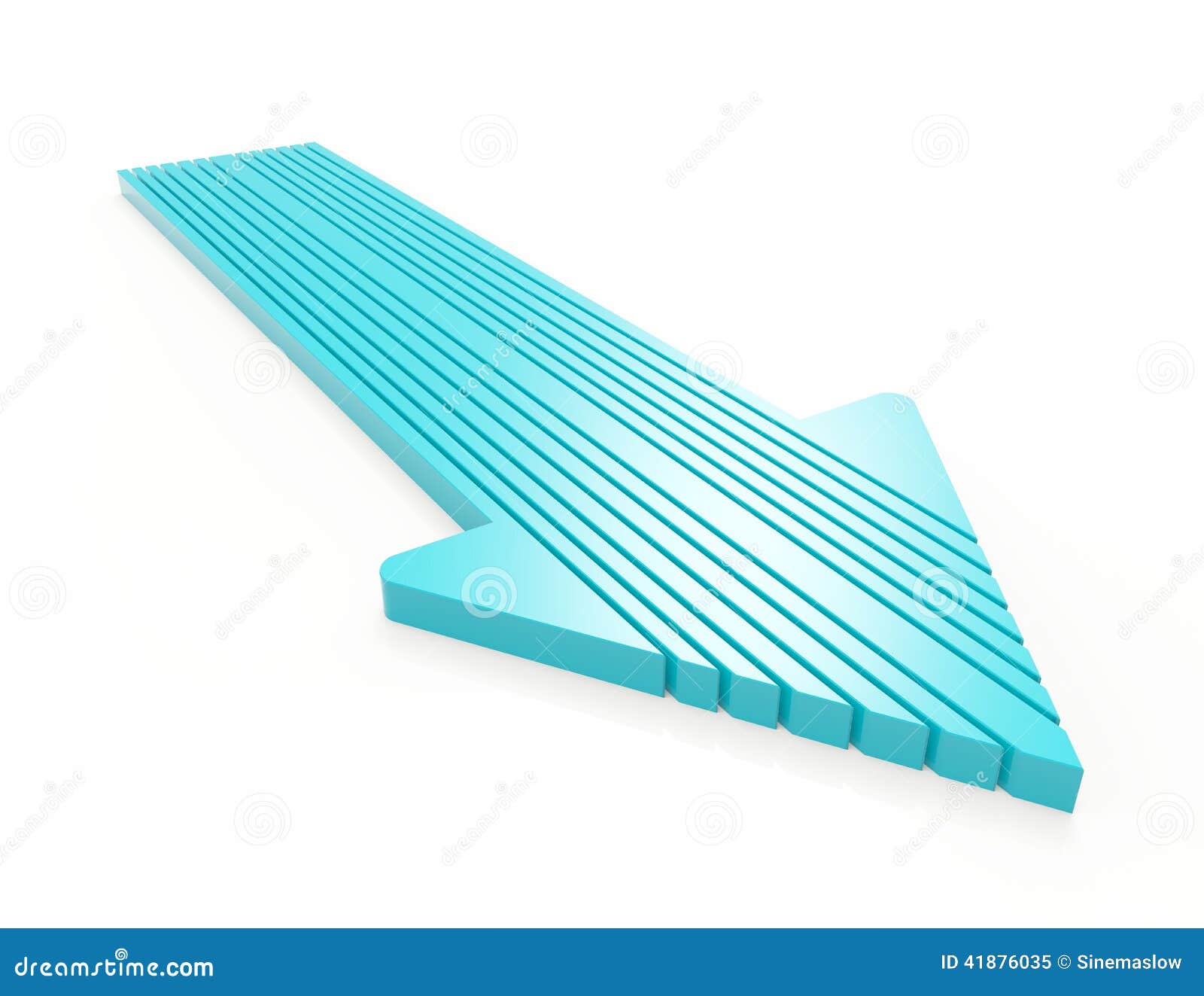 3d blue arrow stock illustration. Illustration of element - 41876035