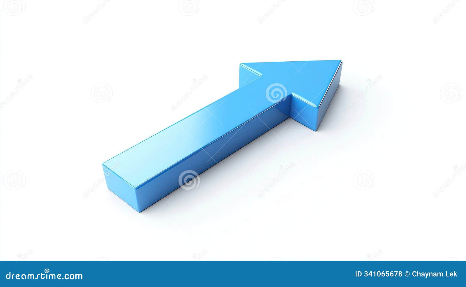 3D Blue Arrow stock illustration. Illustration of white - 341065678