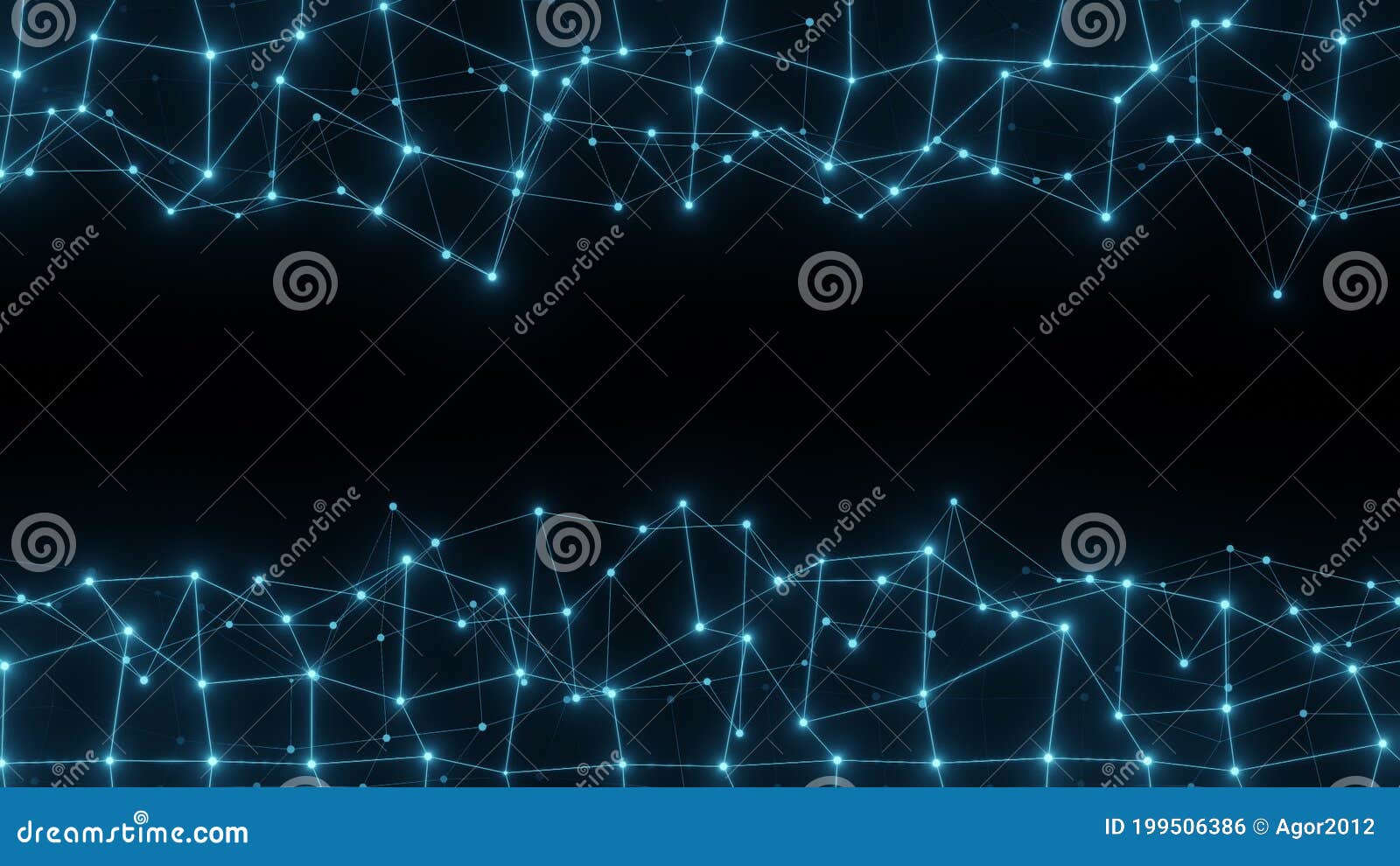 3d Blue Atom Grid Molecular Frame on Black Background Stock Footage ...