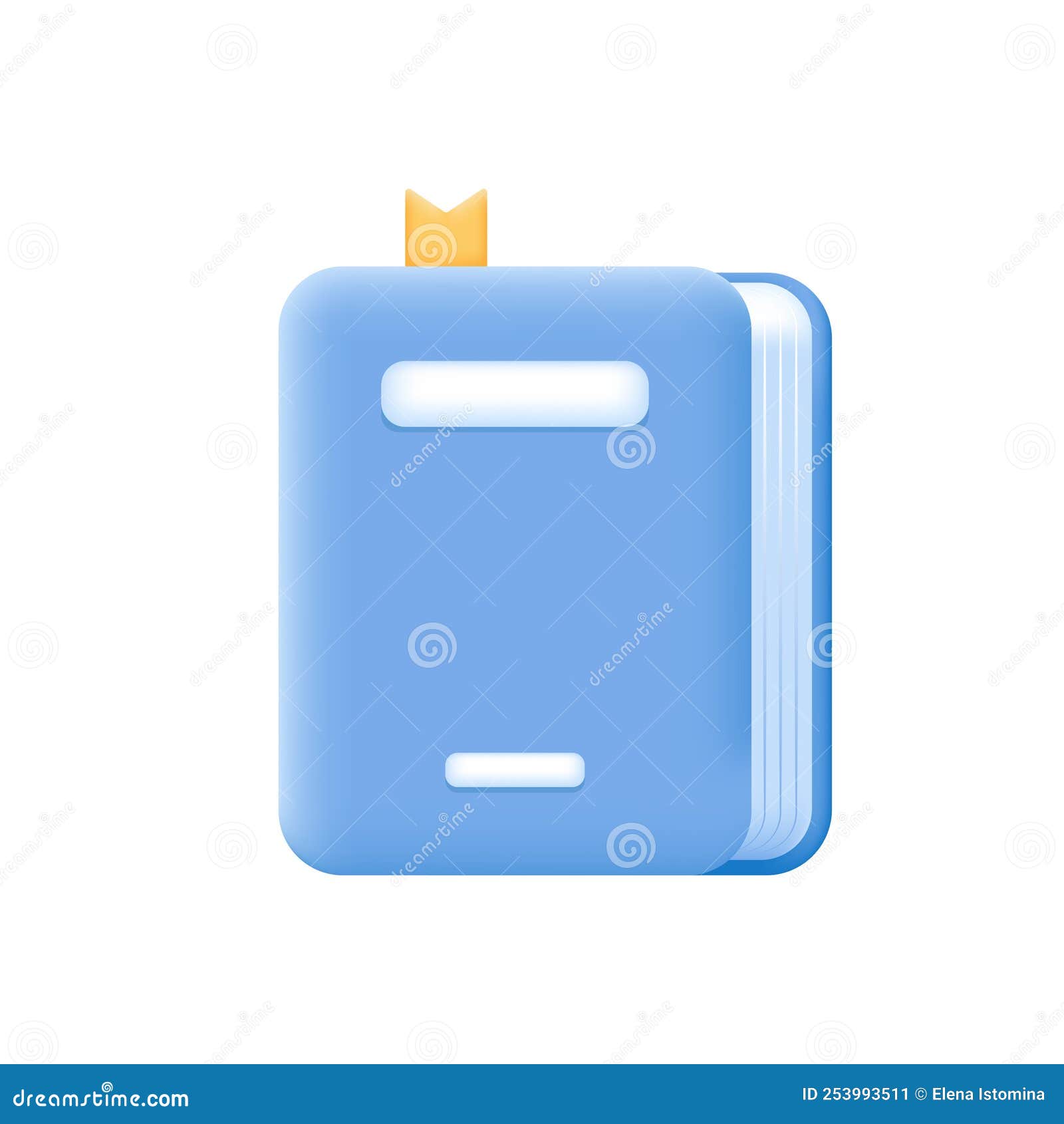 3d Blue Book Icon. Education Element. Stock Vector - Illustration of ...