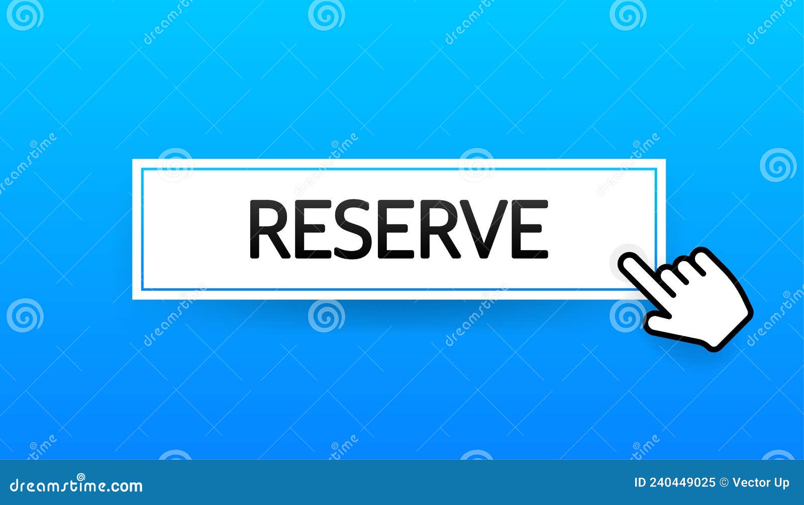 3D Blue Button Reserve on White Backdrop. Vector Graphic Stock Vector ...