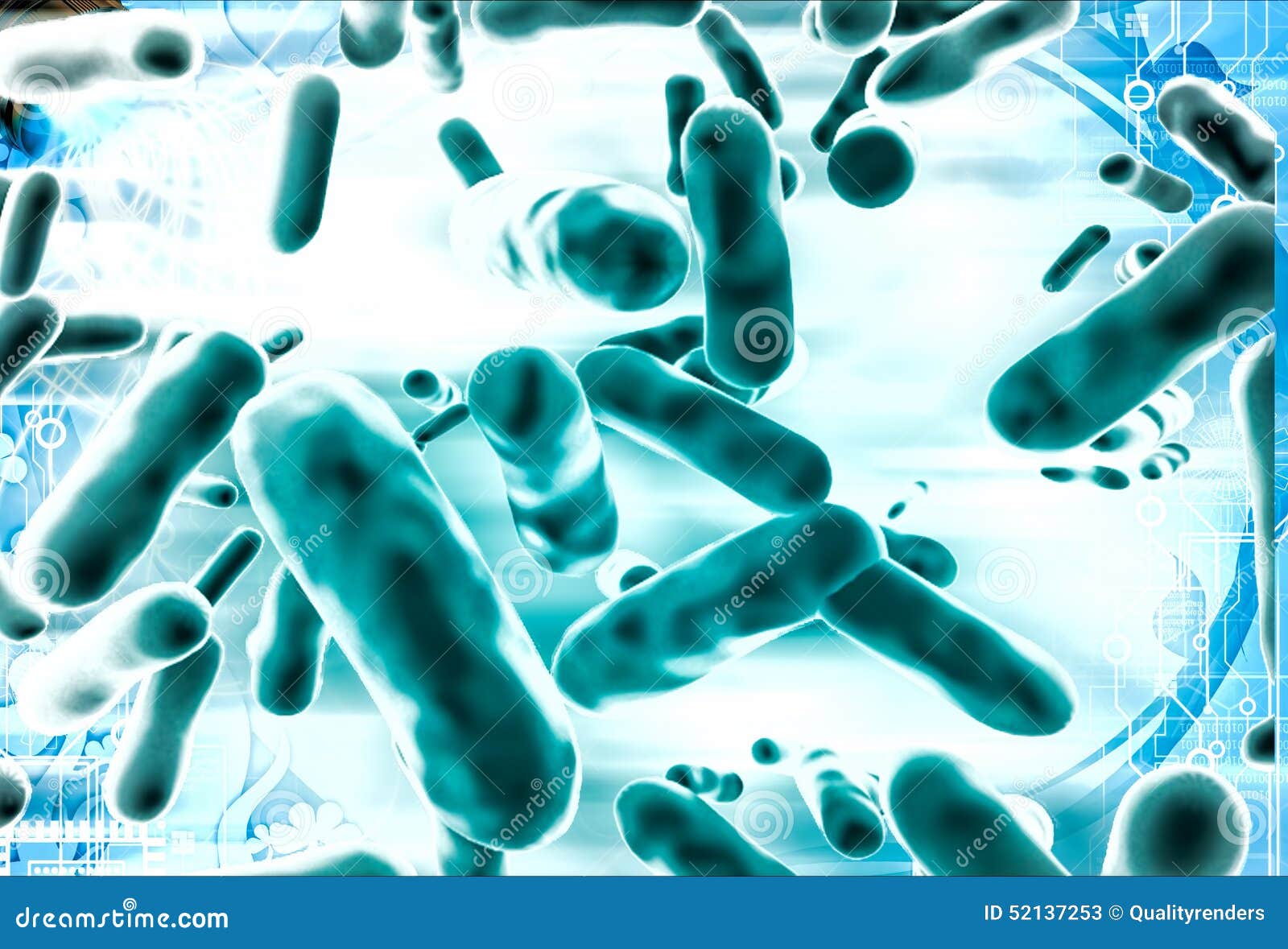 3d blue cells illustration stock illustration. Illustration of graphics ...