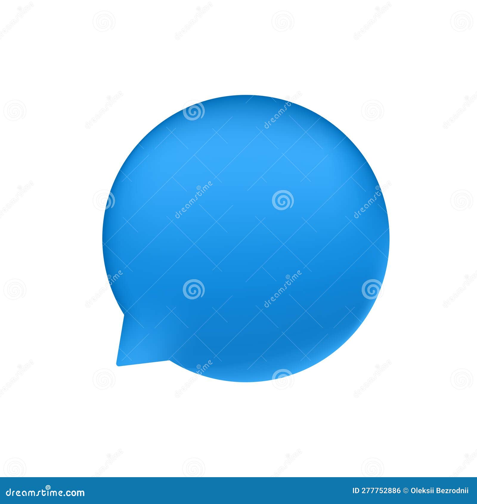 3d blue chat bubble blue stock vector. Illustration of silhouette ...