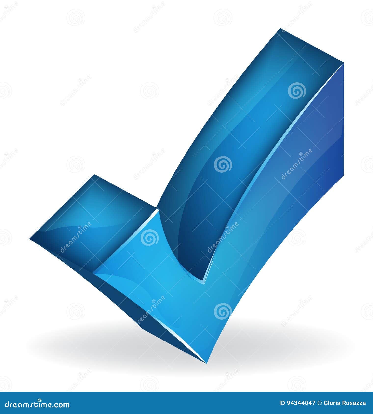 Blue Check Mark Icon. Tick Symbol, Tick Icon Vector Illustration ...
