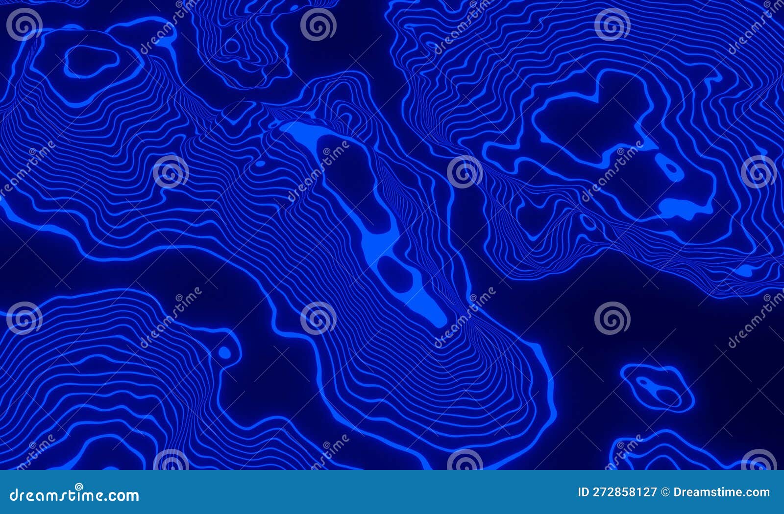 3D Blue Contour Layers. Futuristic Data Stock Illustration ...