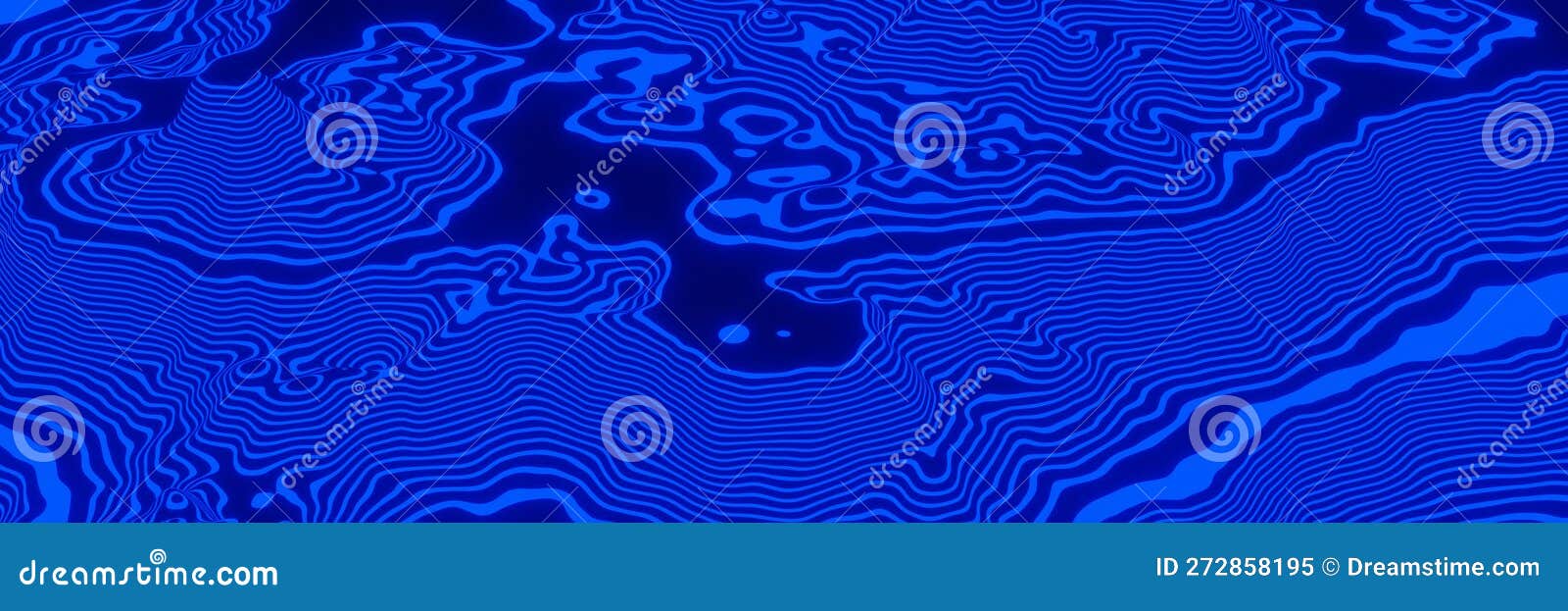 3D Blue Contour Layers. Futuristic Data Stock Illustration ...