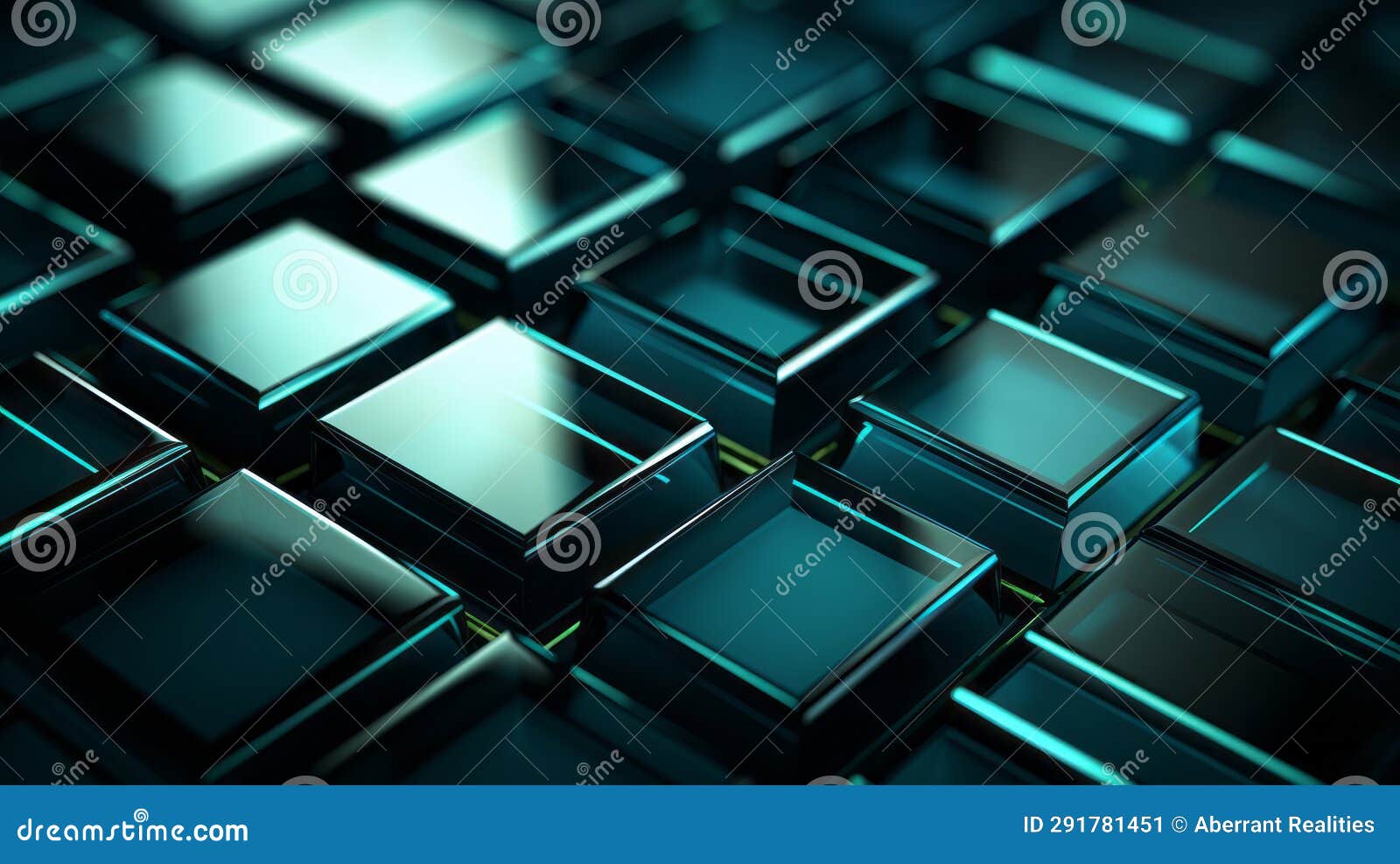 3d Blue Cube Background Wallpaper Hd Wallpapers Stock Illustration ...