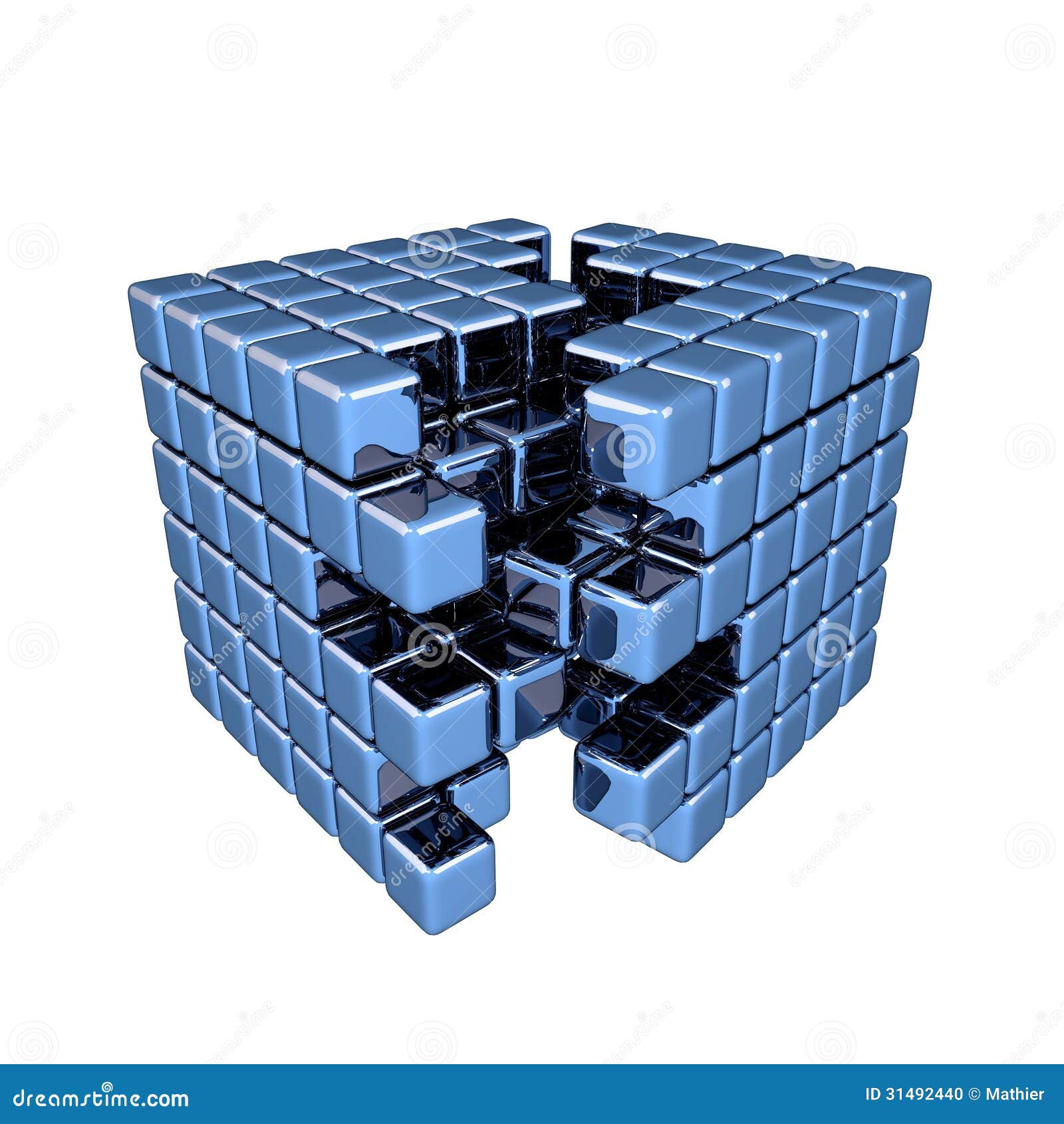 Blue Cube Royalty-Free Stock Image | CartoonDealer.com #22214560