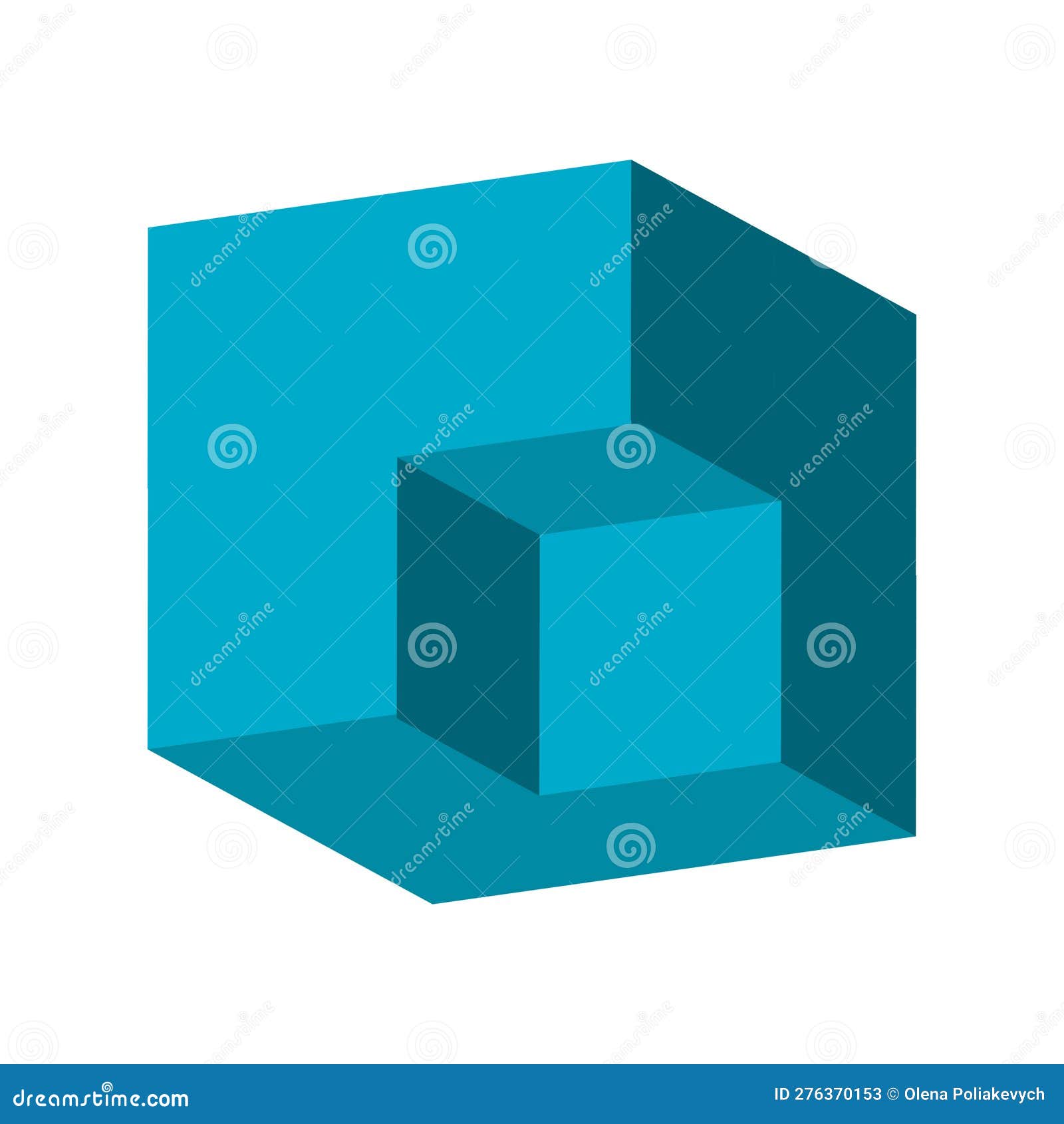 3d Blue Cubic Shape Icon for Concept Design. Cube Shape Icon Design ...