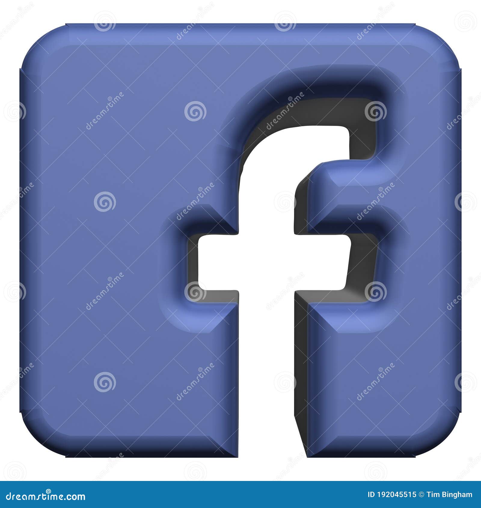 Blue Facebook Messenger App Icon Cartoon Vector | CartoonDealer.com ...