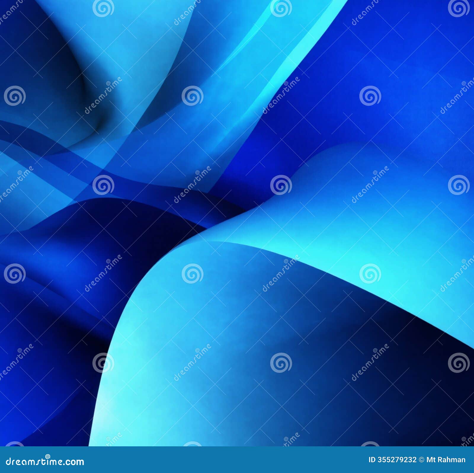 3d Blue, Light Blue Gradient Waves Seamless Pattern Abstract Background ...