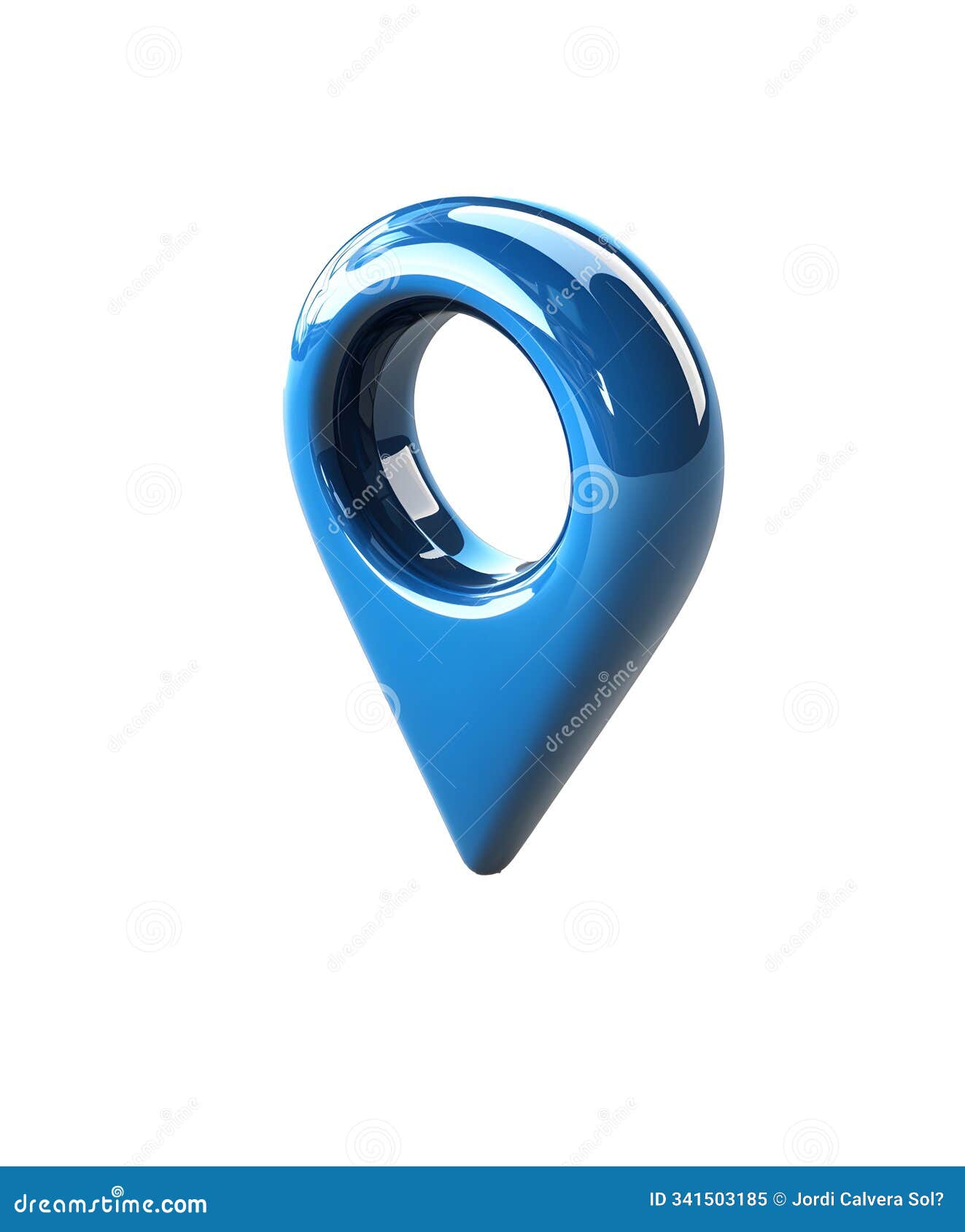 3d Blue Location Icon on Transparent Background. Cutout Stock ...