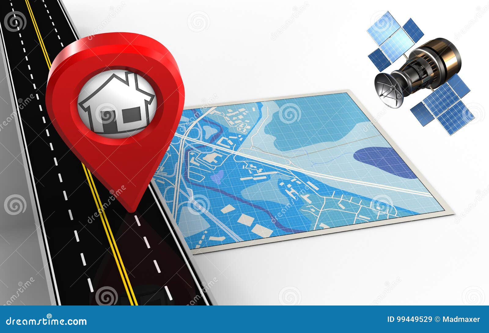 3d blue map stock illustration. Illustration of global - 99449529