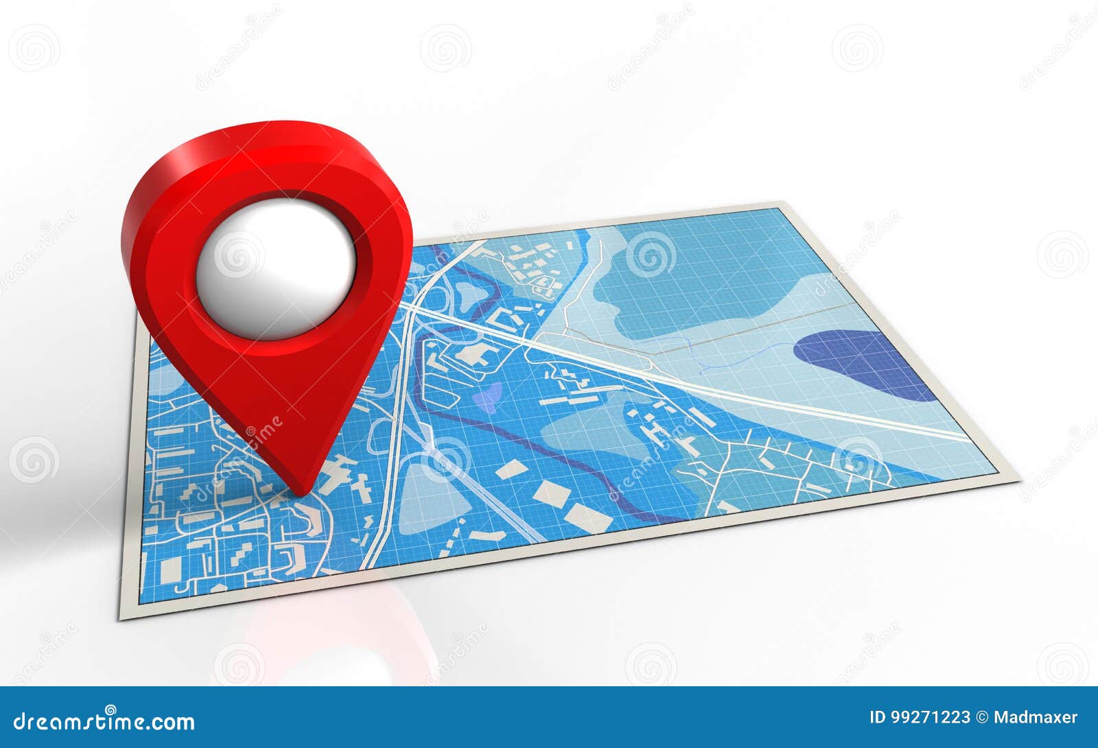 3d blue map stock illustration. Illustration of blue - 99271223