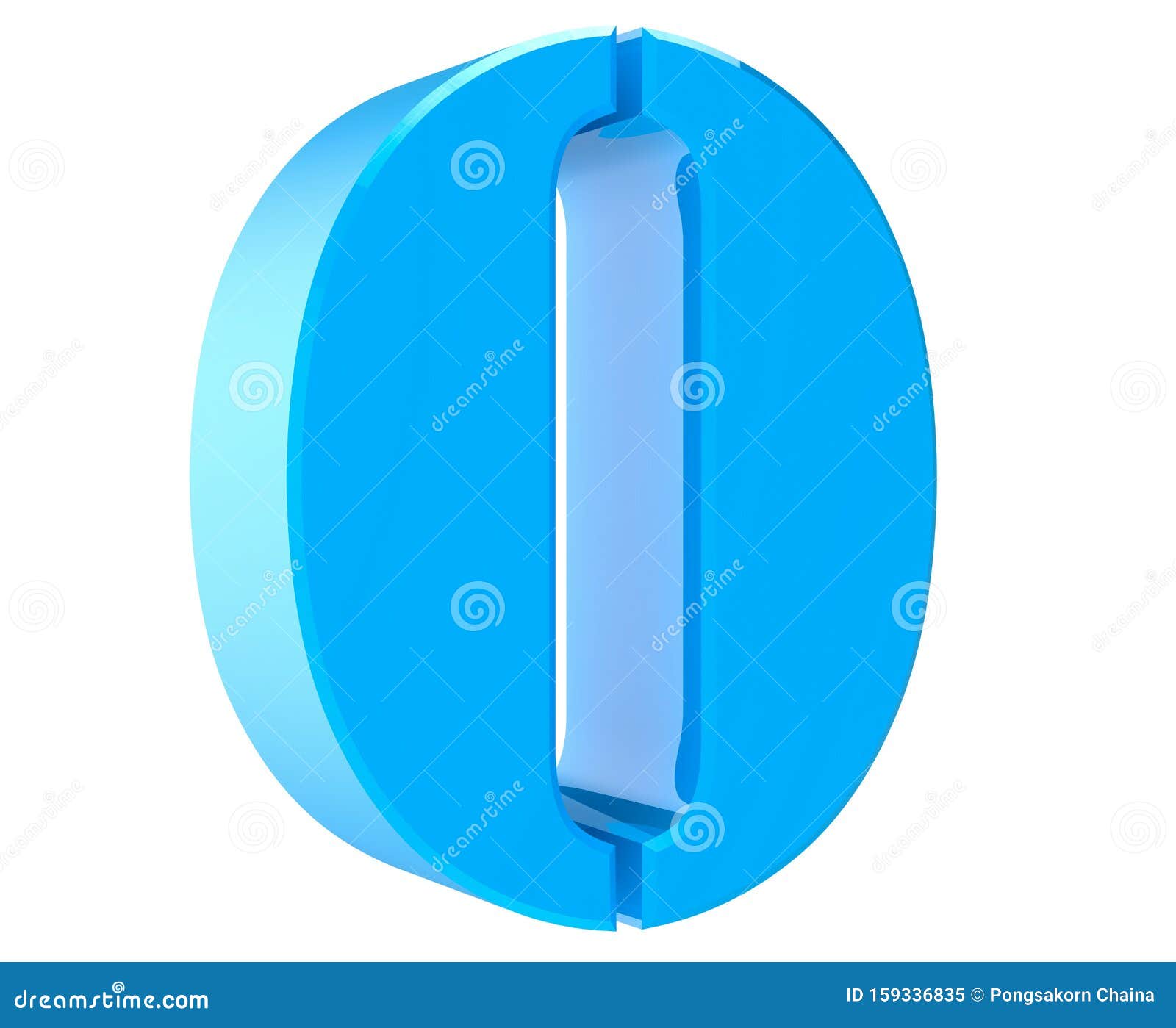 3d Blue Number 0 EXPLANATION Word Isolated on White Background 3d ...