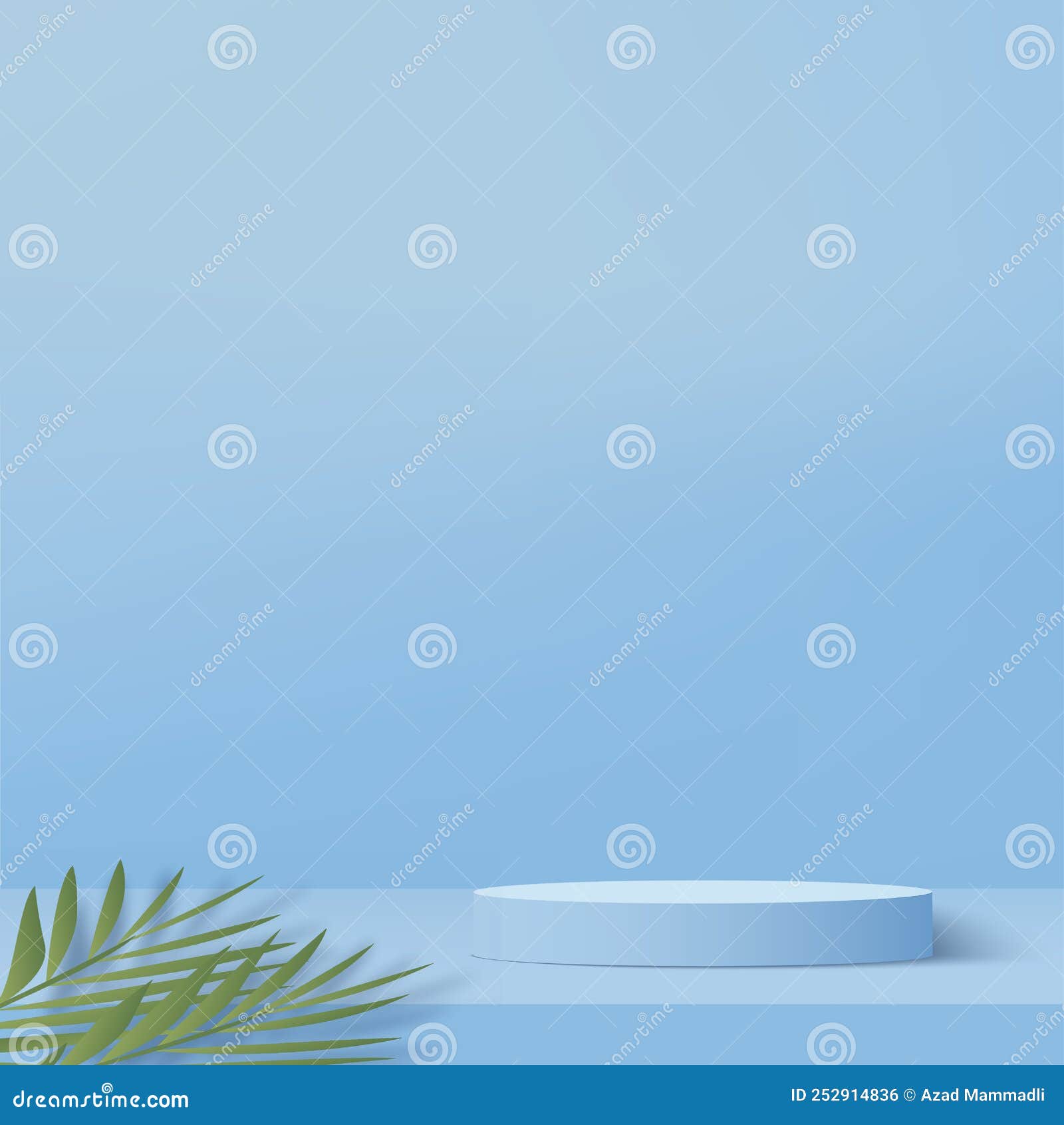 3d Blue Podium and Minimal Blue Wall Scene. 3d Podium Minimal Abstract ...