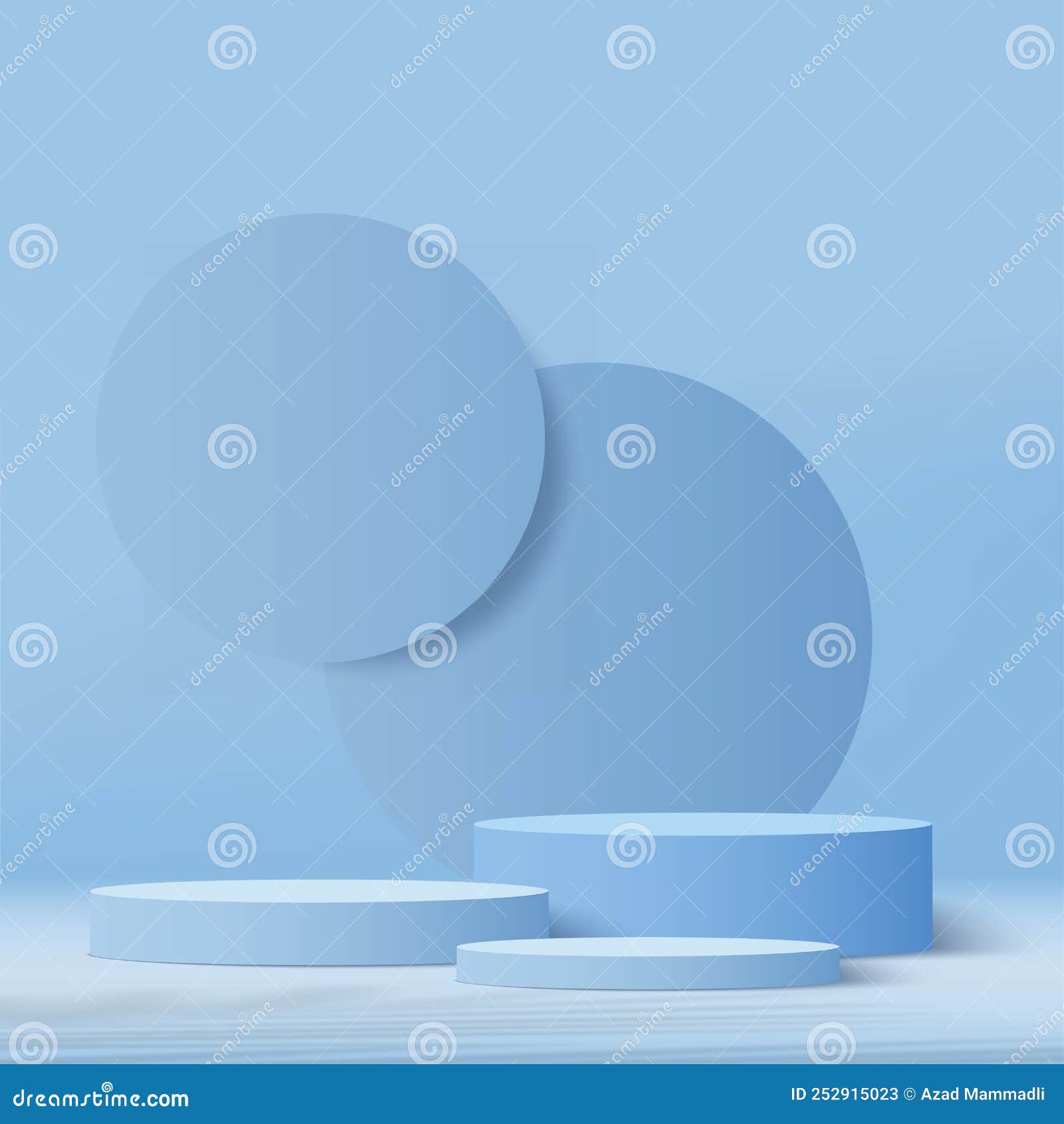 3d Blue Podium and Minimal Blue Wall Scene. 3d Podium Minimal Abstract ...