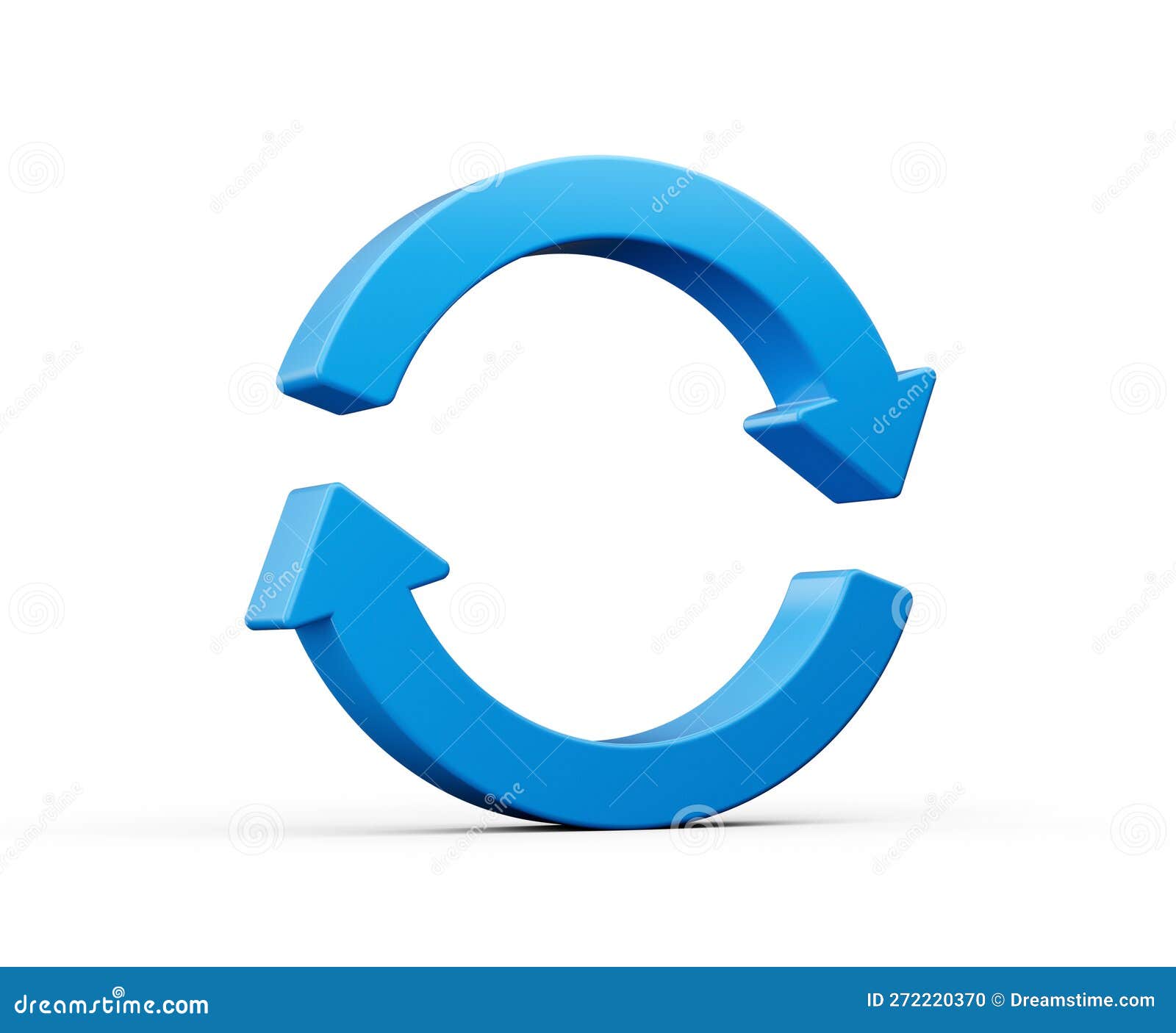 3d Blue Refresh Icon, Reload Icon Symbol, 3d Rotation Arrows on White ...