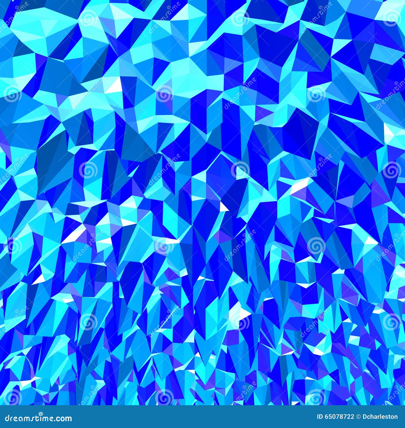 3D Blue Sapphire Geometric Abstract Stock Illustration - Illustration ...