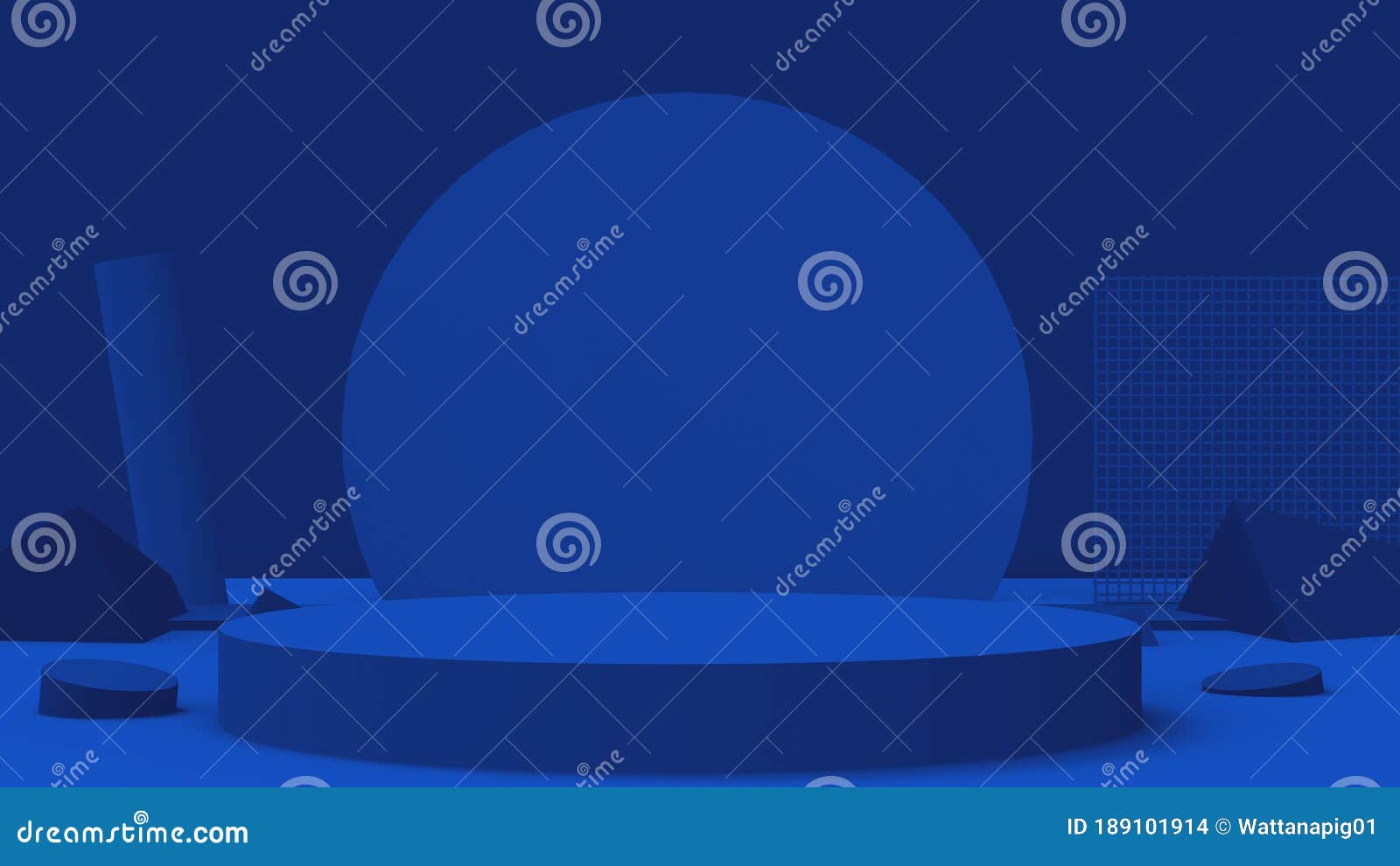 3d Blue Scene Modern Minimal Design in Studio Background. Stock ...