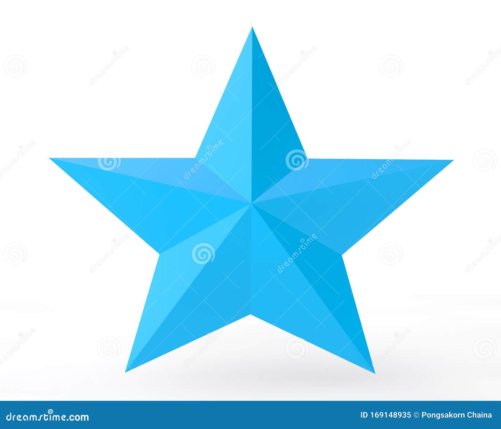 3D Blue Star on White Background Illustration 3d Rendering Stock ...