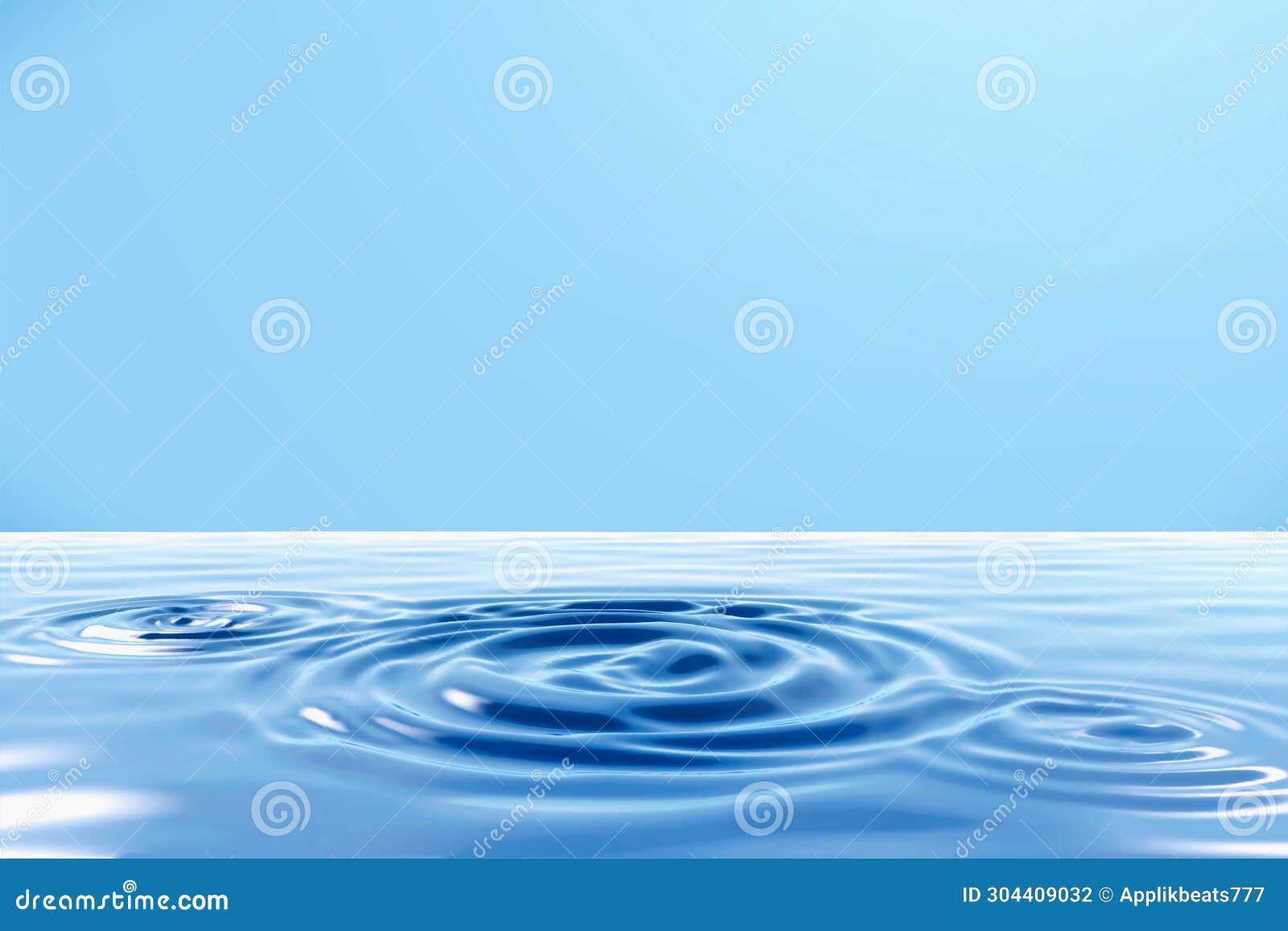 3d Blue Water Ripples Background Stock Illustration - Illustration of ...