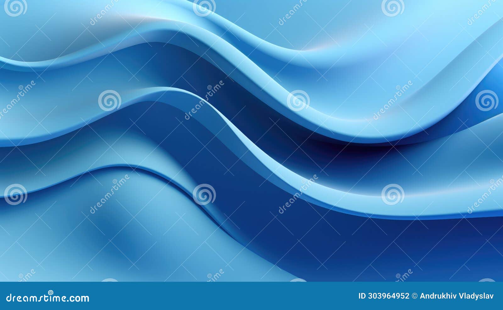 3D Blue Wavy Shapes Background Stock Illustration - Illustration of ...