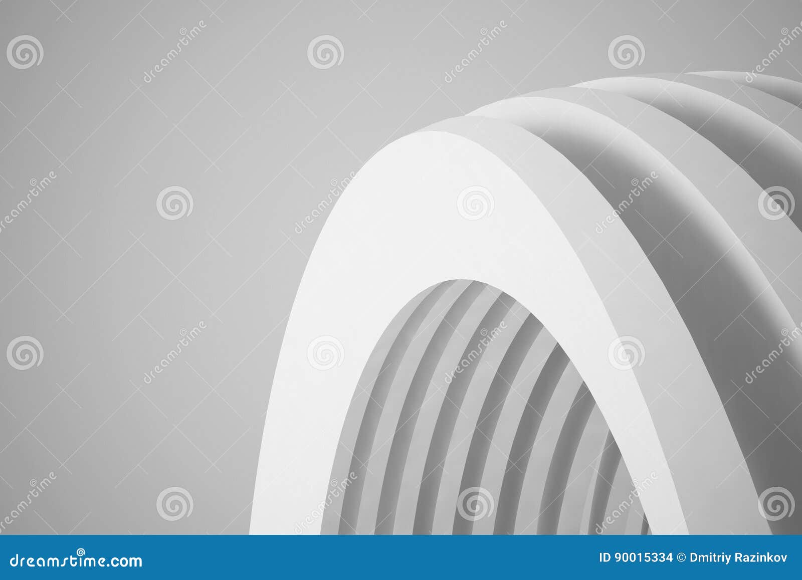 3d Blue White Modern Building Concept Background Stock Illustration ...